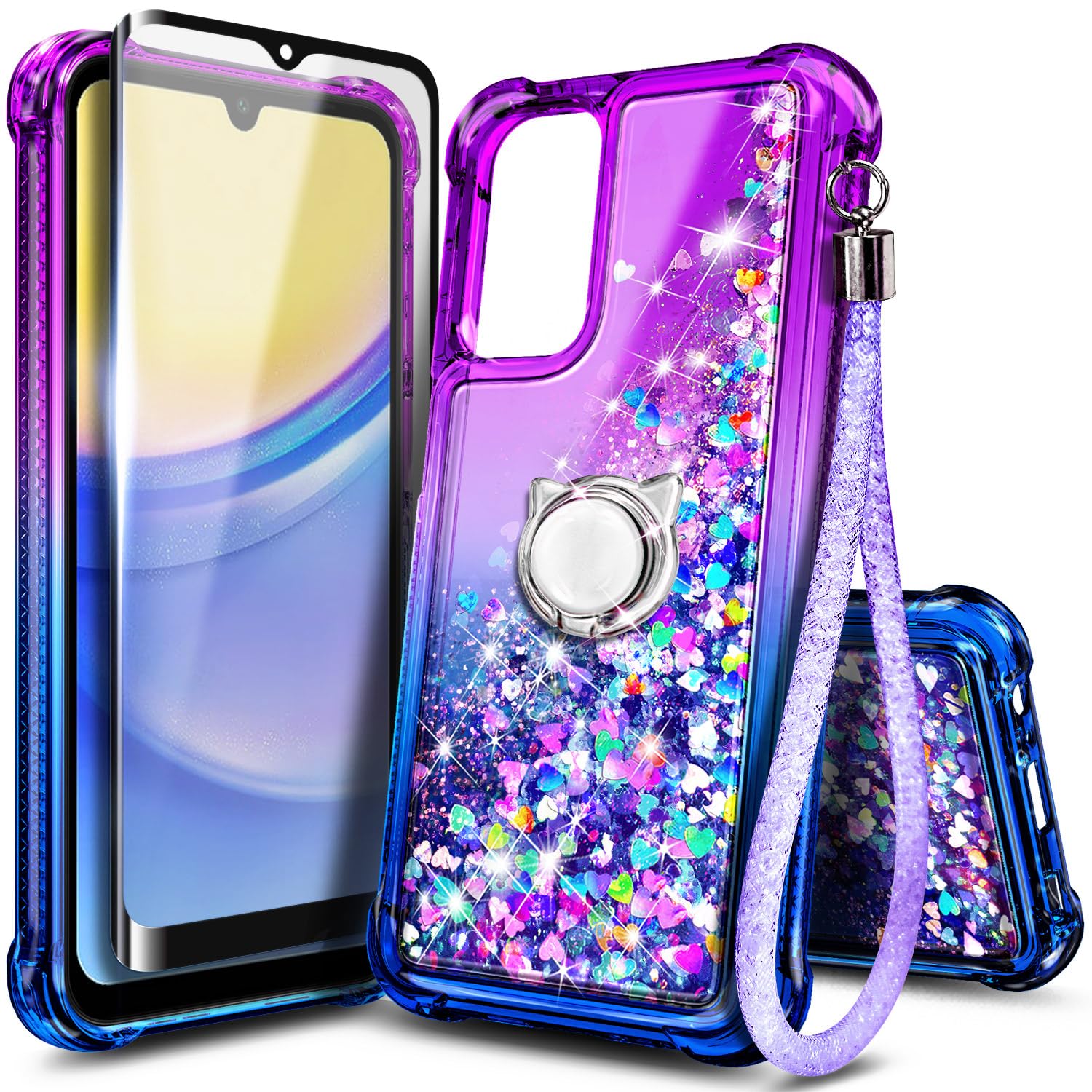 Amazon.com: WDHD Designed for Gabb Phone 4 Pro Case, Glitter Floating ...