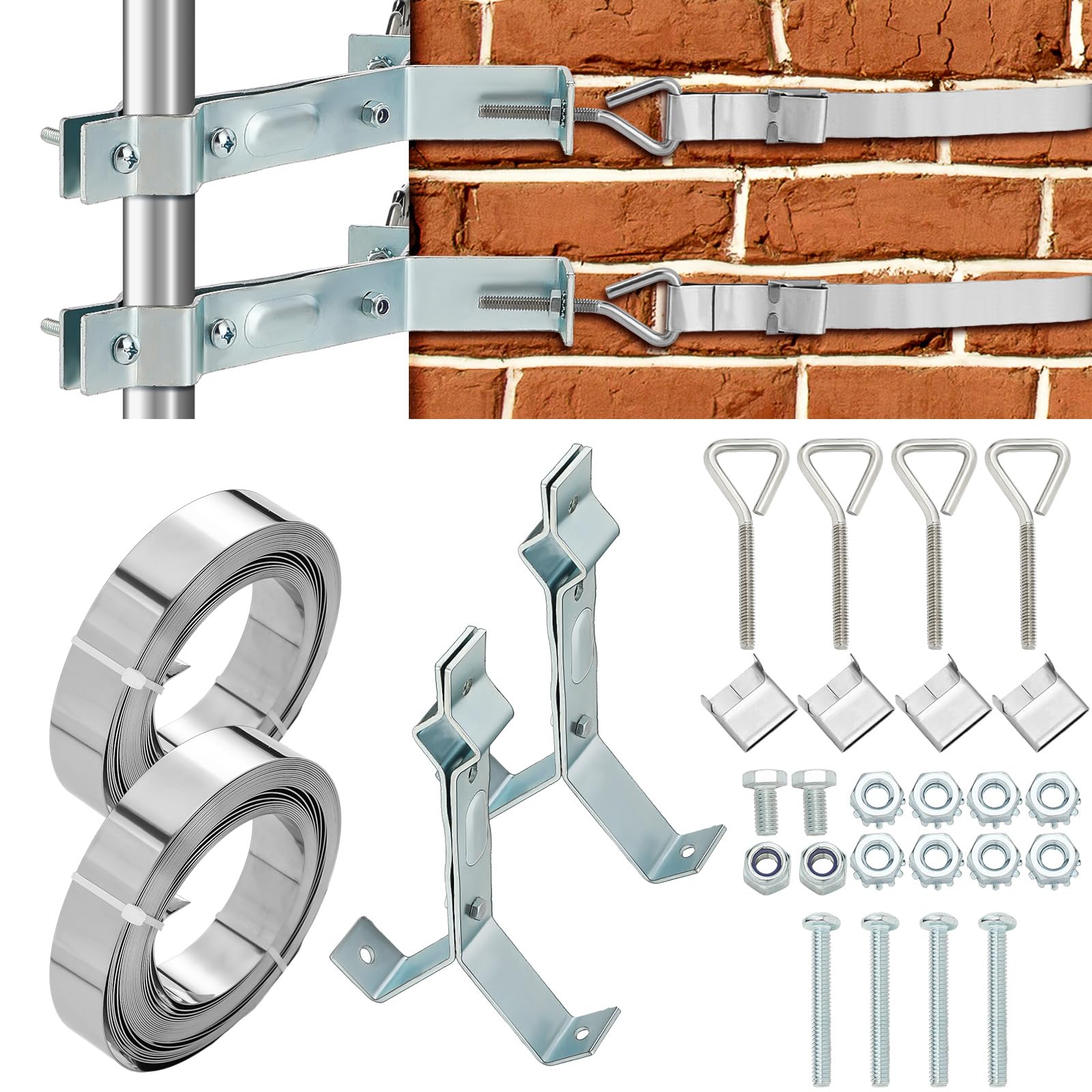 Amazon.com: MorningRo Galvanized Steel Antenna Chimney Y Mount Heavy ...