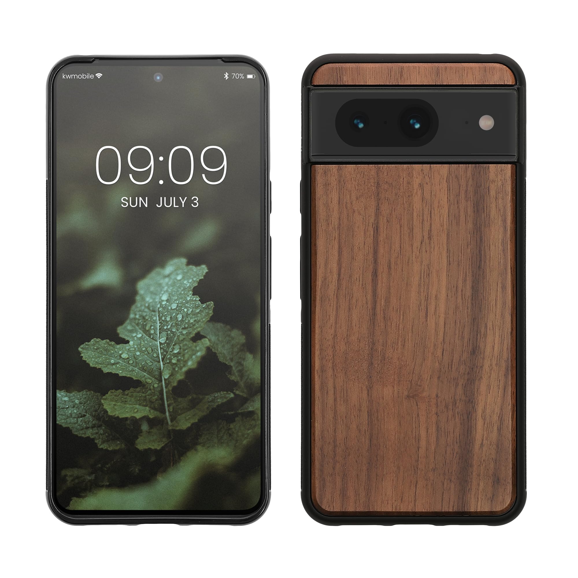 Amazon.com: kwmobile Real Wood Case Compatible with Google Pixel 8 Case - Hard Wooden Cover w ...