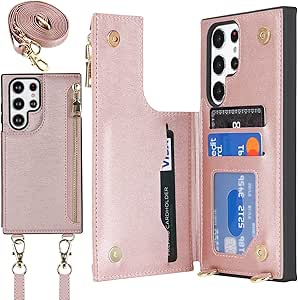 Amazon.com: Jaorty Samsung Galaxy S22 Ultra Case with Card Holder for Women,Samsung S22 Ultra 5G ...