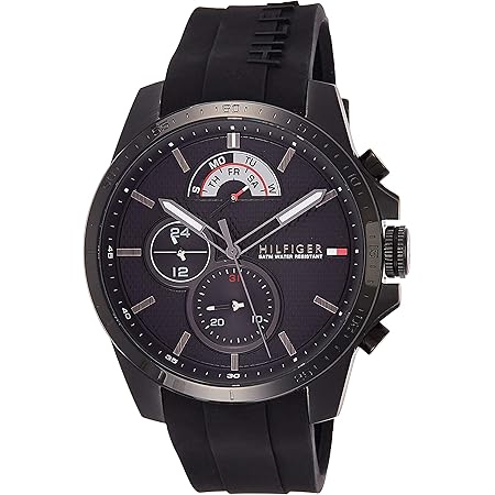 Tommy Hilfiger Analogue Quartz Watch for Men with Black Silicone ...