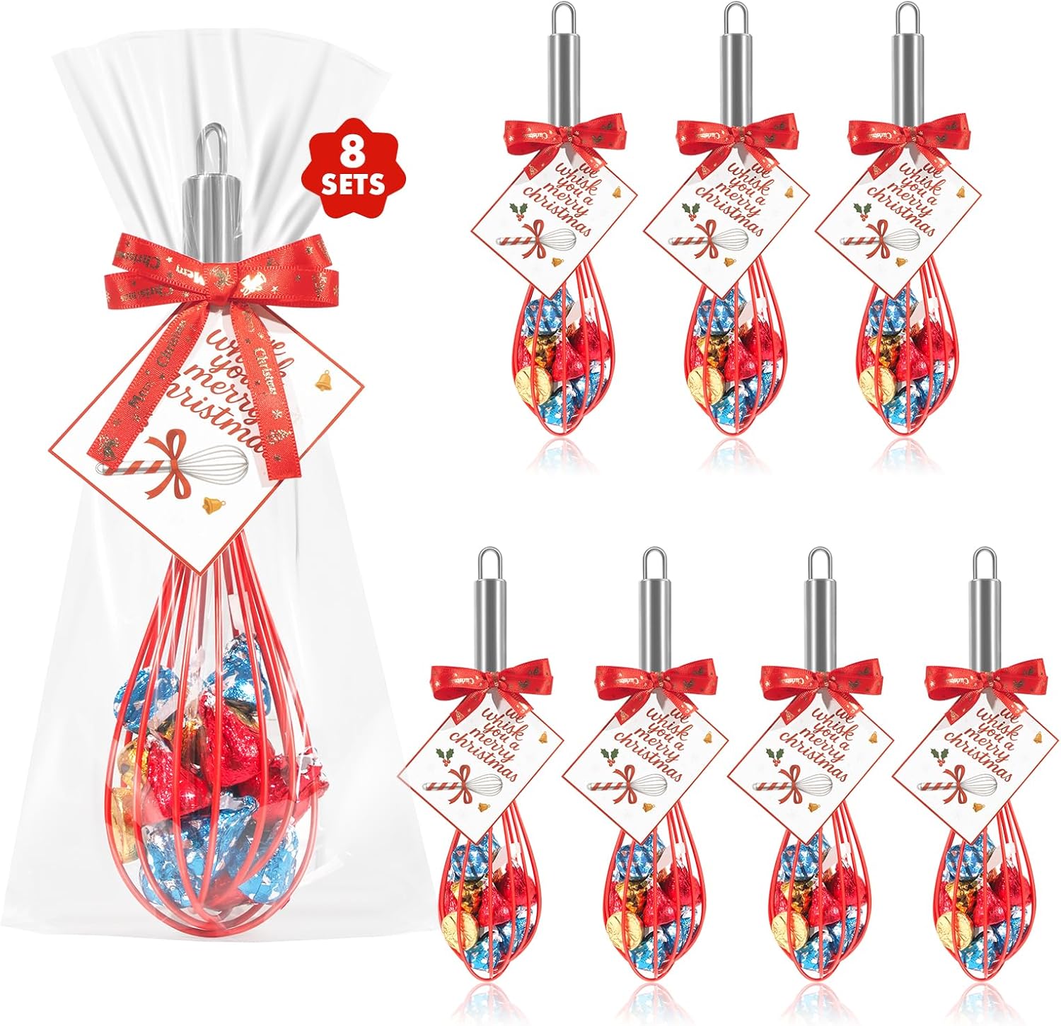Amazon.com: OYV Christmas Whisk Gifts for Neighbors – 8 Sets 8“ Red ...