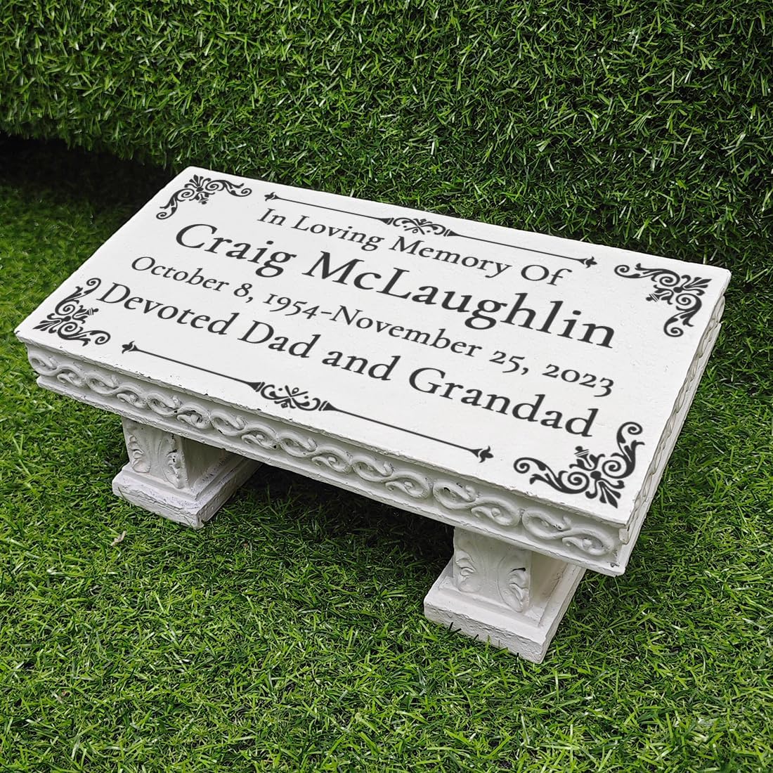 Amazon.com : mildahjoy Personalized Bench Pet Memorial Garden Stone ...