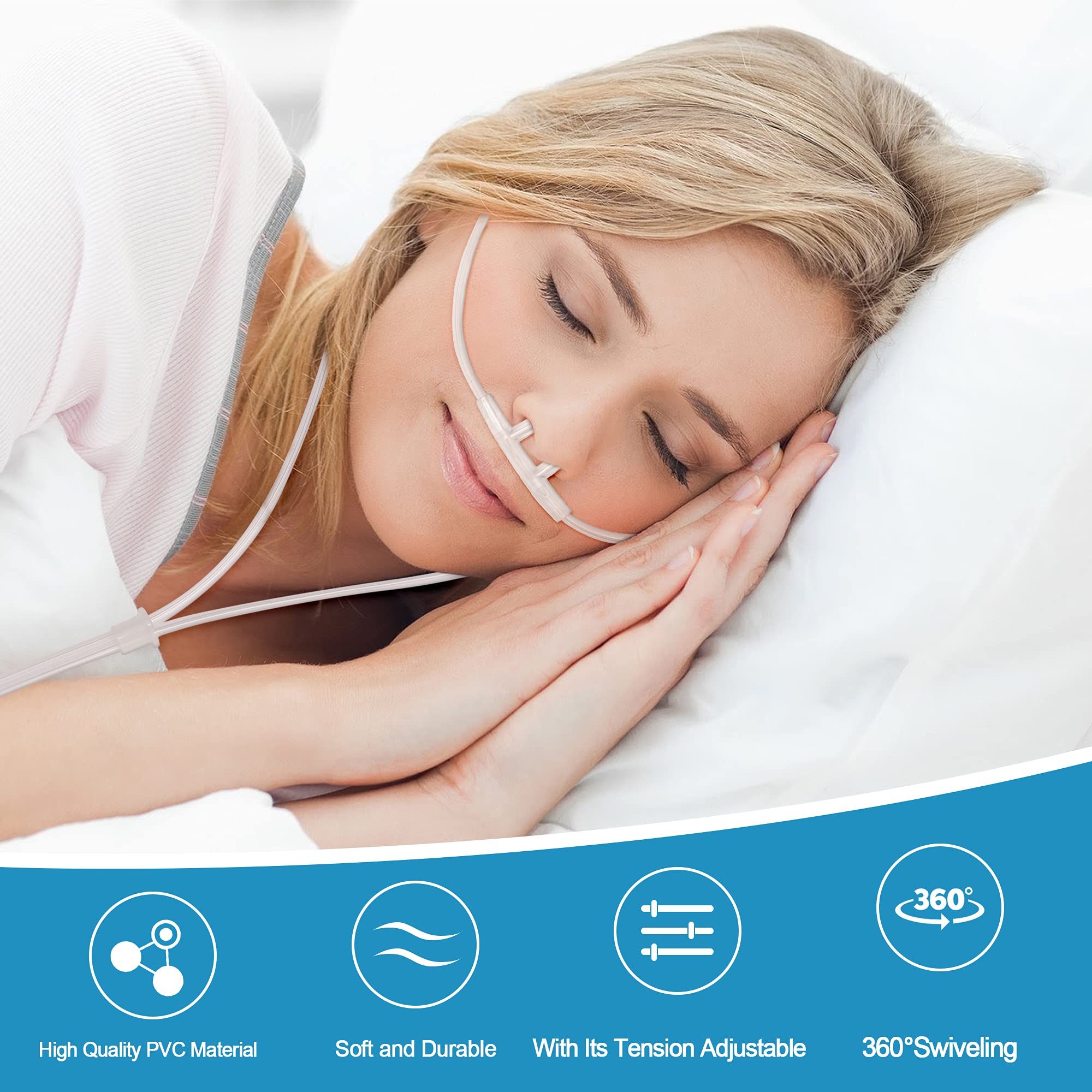 18PCS Adult Oxygen Tubing Nasal Cannula, High-Flow Soft Nasal Cannula ...