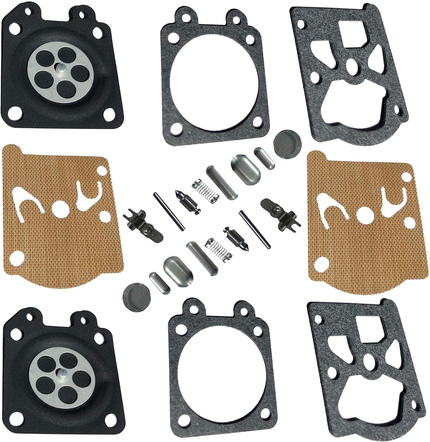 Amazon.com: 2 Pack Carburetor Rebuild Kit Carb Repair Set Gasket ...