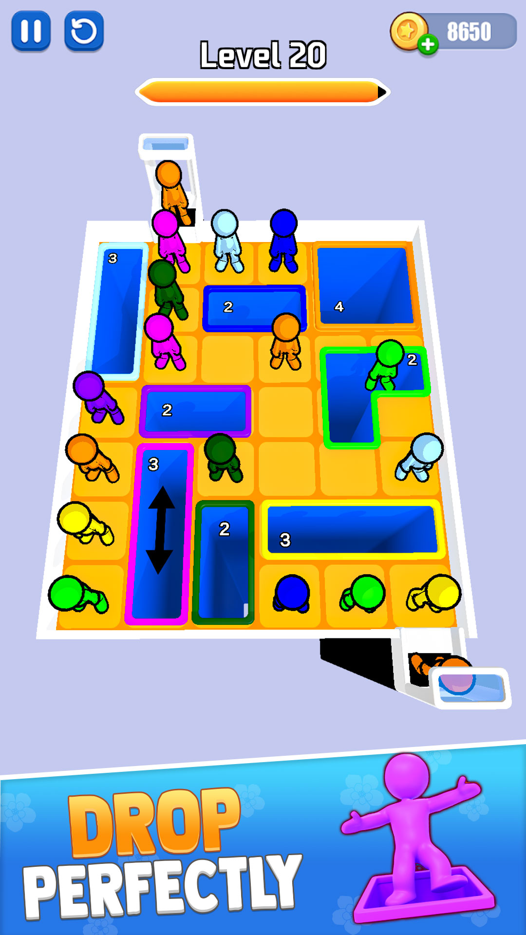 Drop Away People Hole Jam Color Puzzle: Holes Matching Sort Collect ...