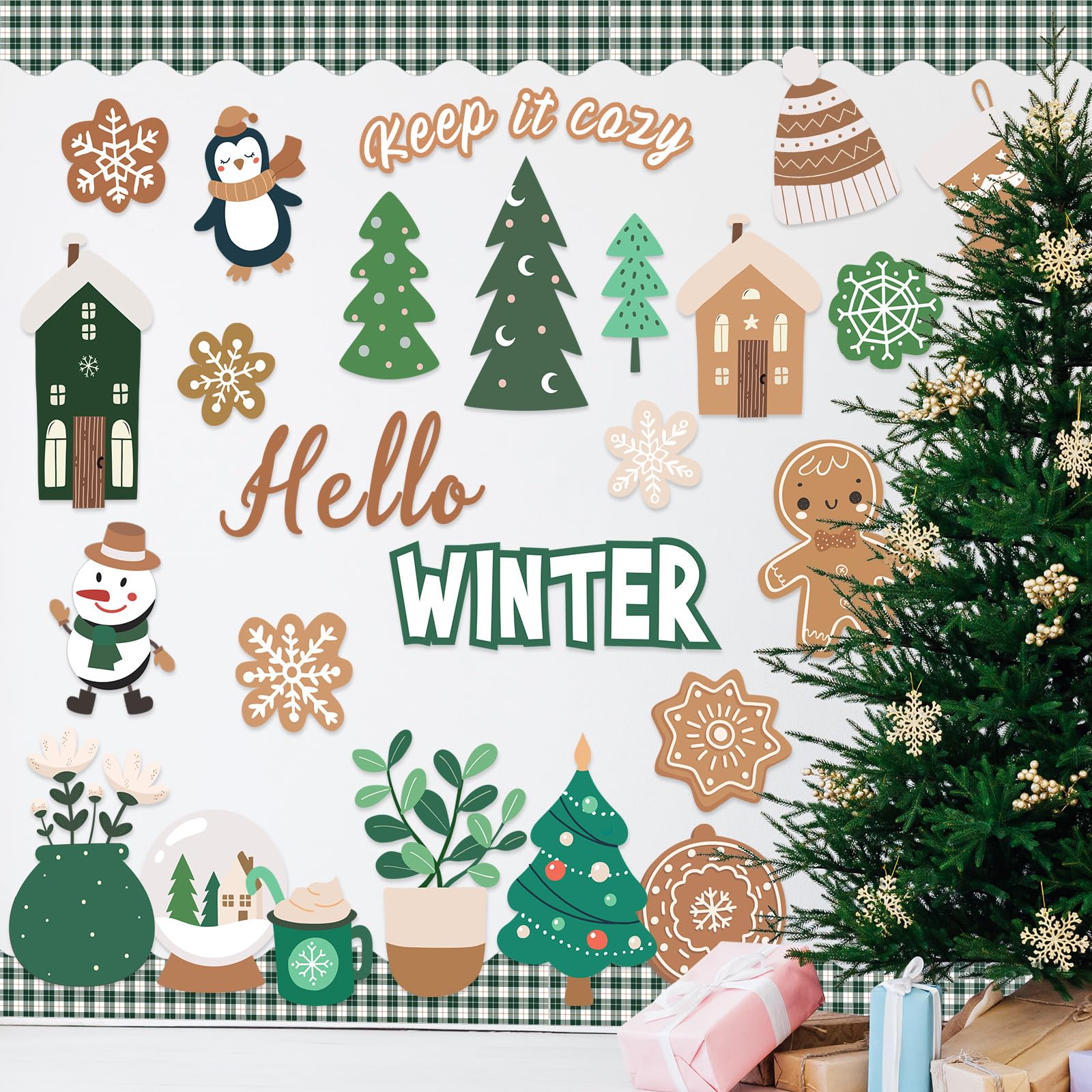 Snapklik.com : Pasimy Winter Bulletin Board Decorations Hello Winter ...