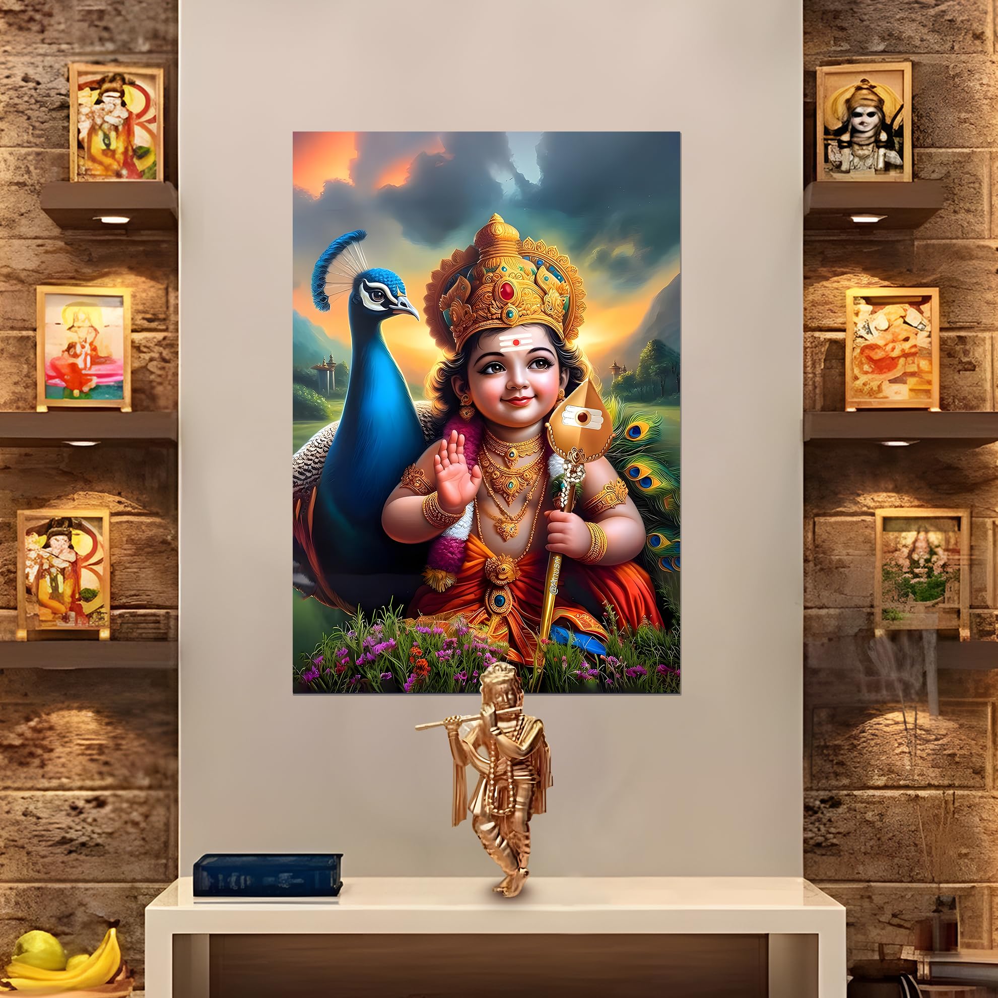 Roostaflag Lord Murugan Poster Cute Baby Murugan Poster Murugan Sticker ...