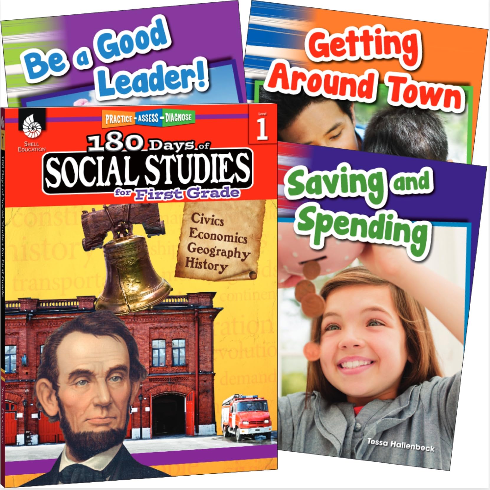 Snapklik.com : Learn-at-Home: Social Studies Bundle Grade 1: 4-Book Set