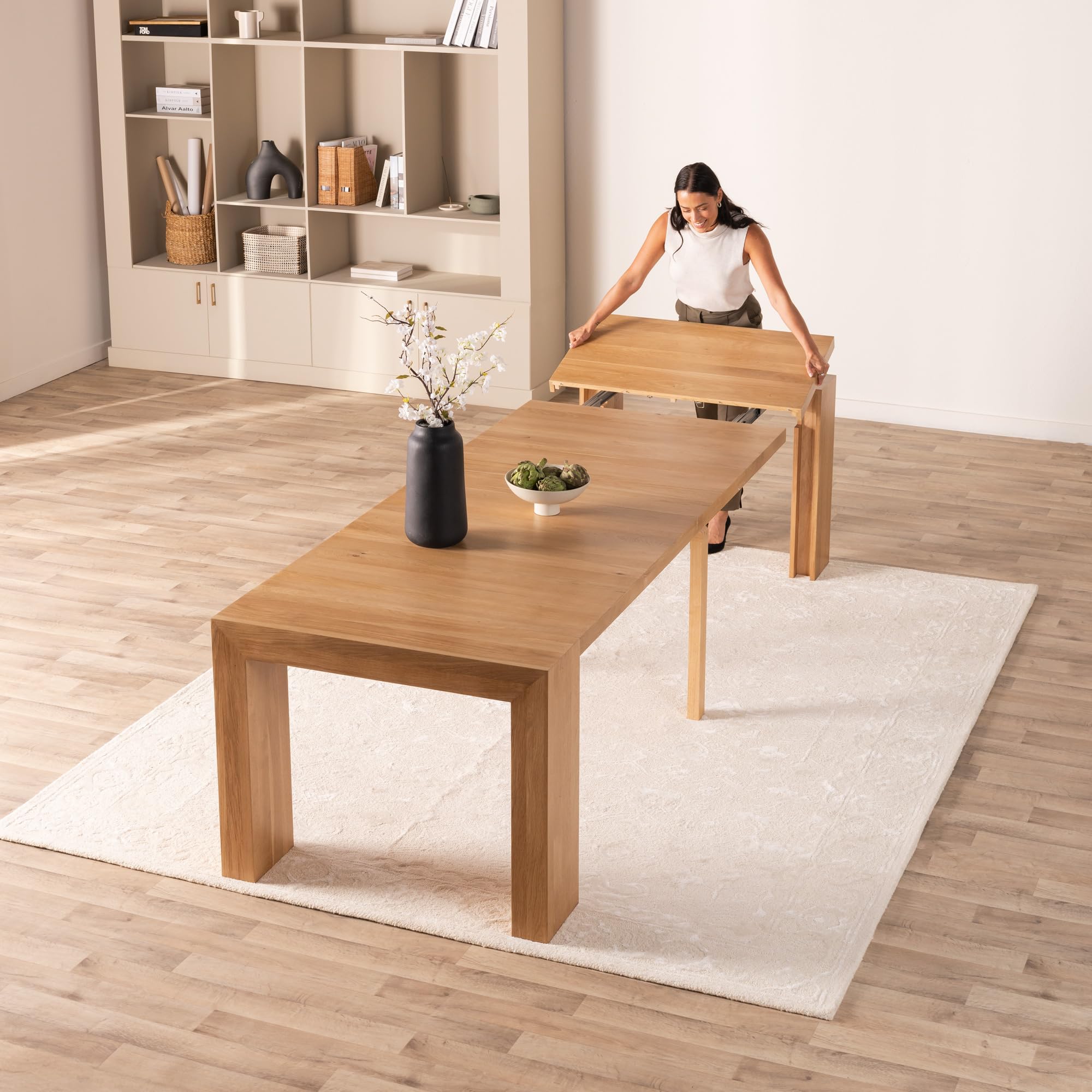 Amazon.com - Transformer Table Dining Room Table for 2 to 12 Approved by Marie Kondo, Expandable ...