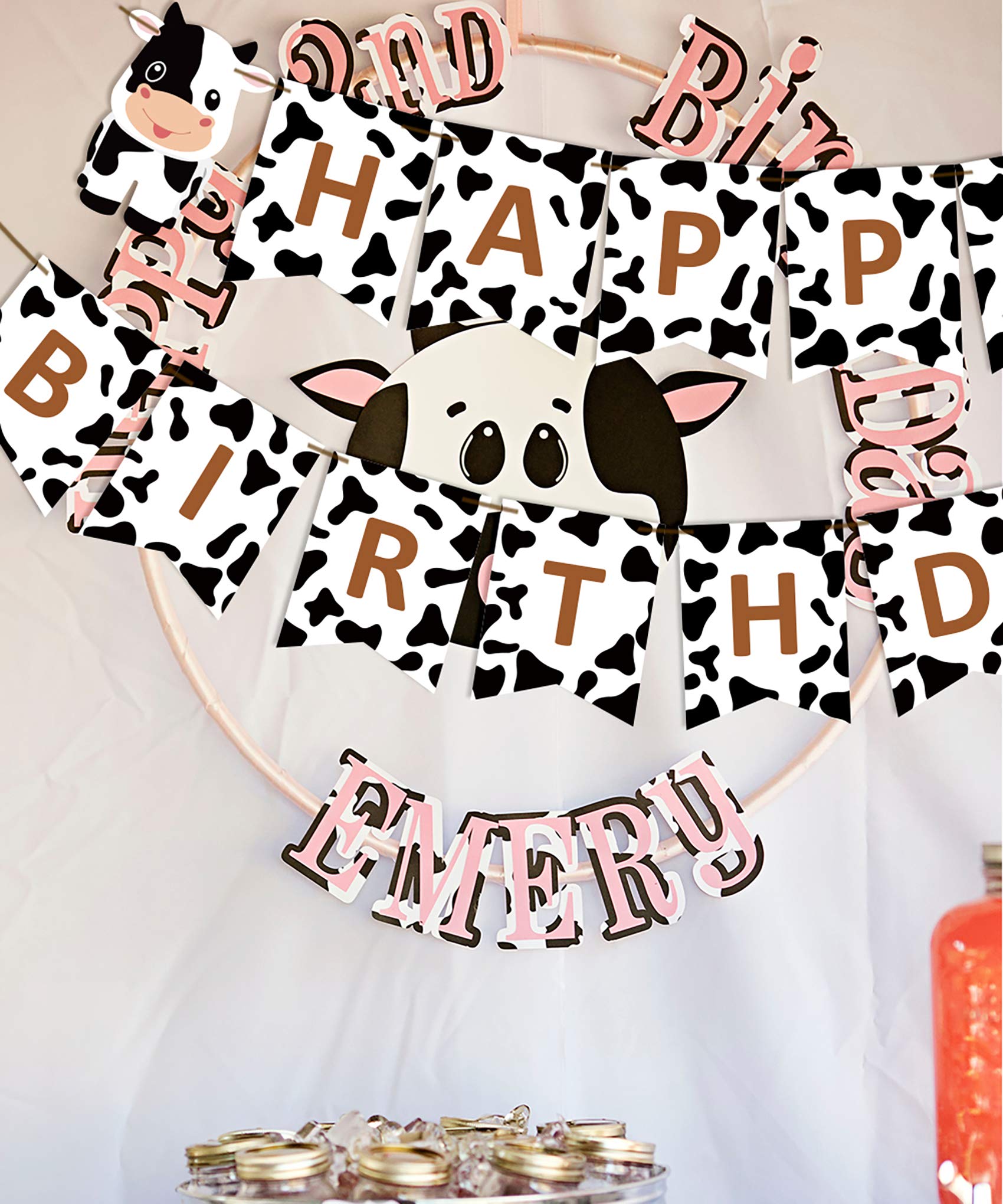 Buy Farm Themed Cow Happy Birthday Banner for Barnyard 1st 2nd 3rd ...