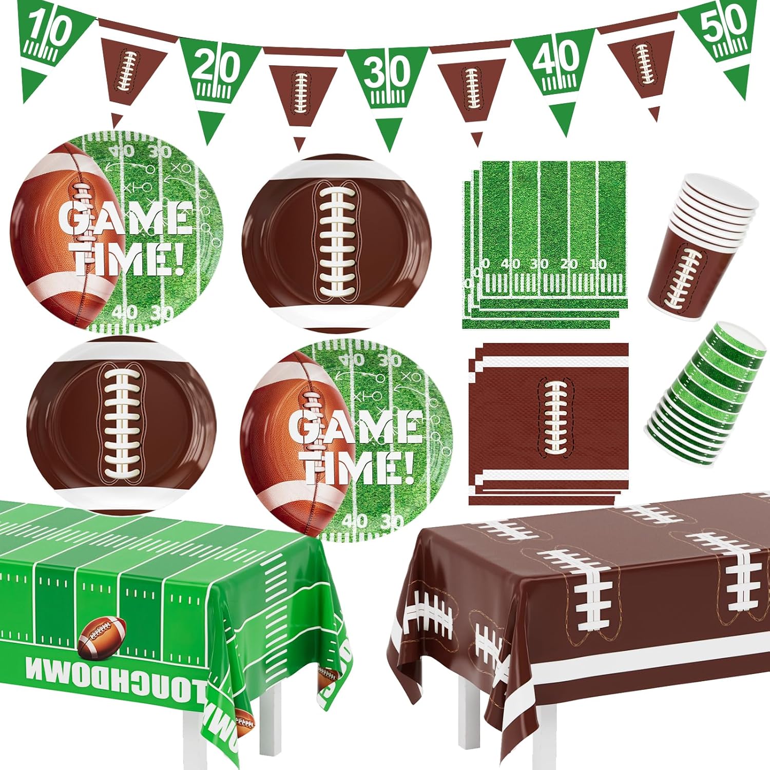 Amazon.com: Football Party Decorations Super Bowl Party Decoration Set ...