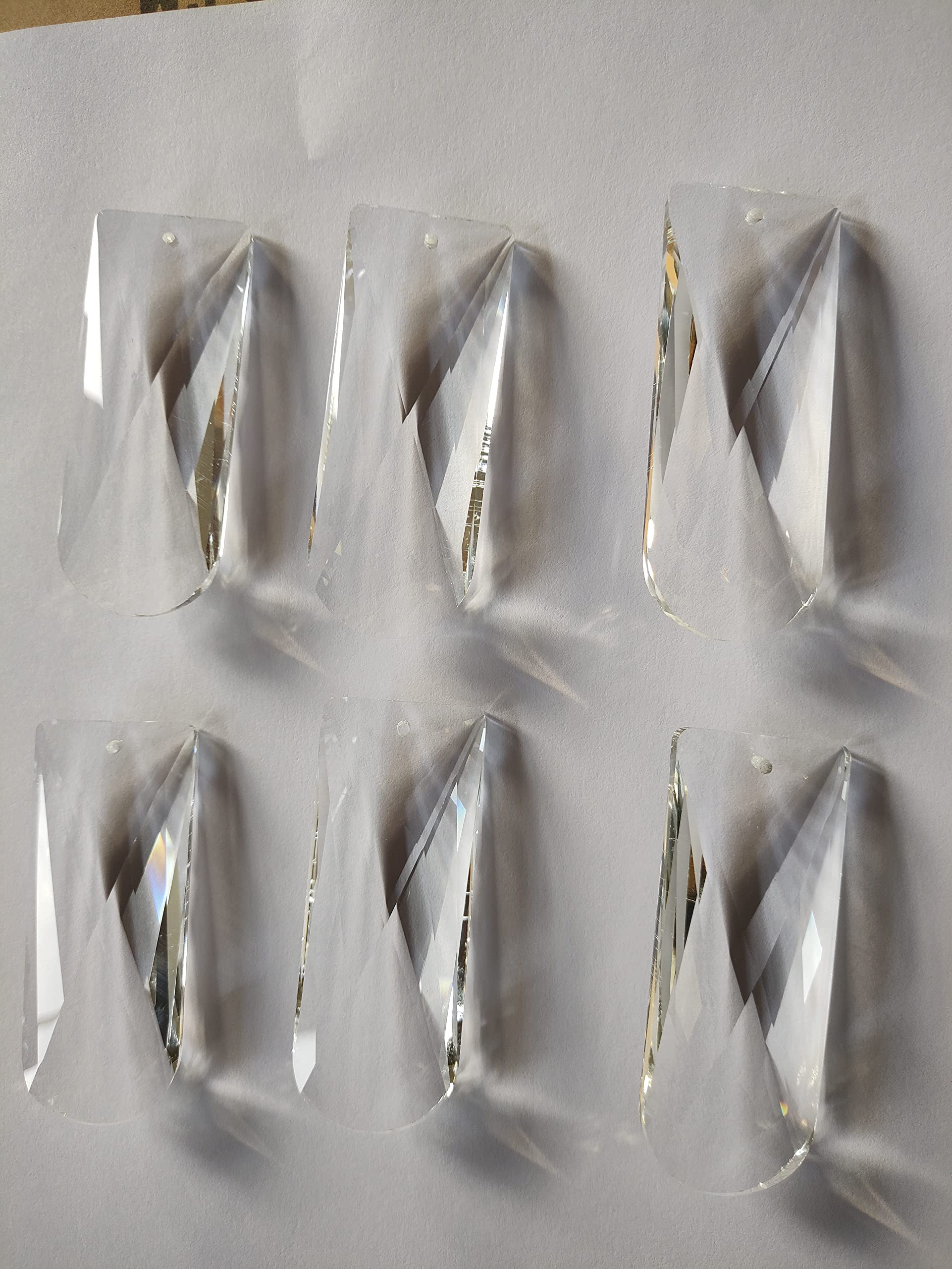 Amazon.com: Chandelier Crystal Pendant Replacement 6 Pcs K9 Crystal ...