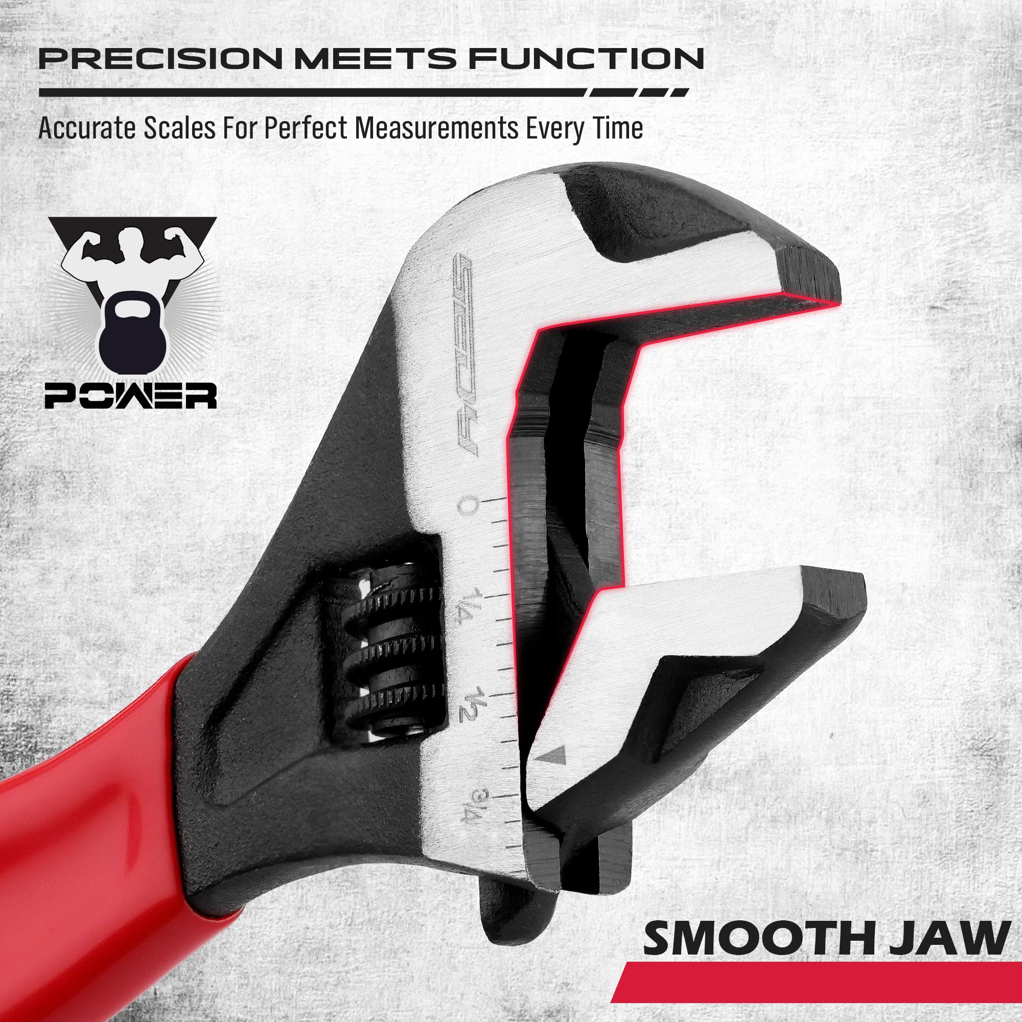 Snapklik.com : 6 Adjustable Wrench Pipe Spanner: Wide Jaw Black Oxide ...