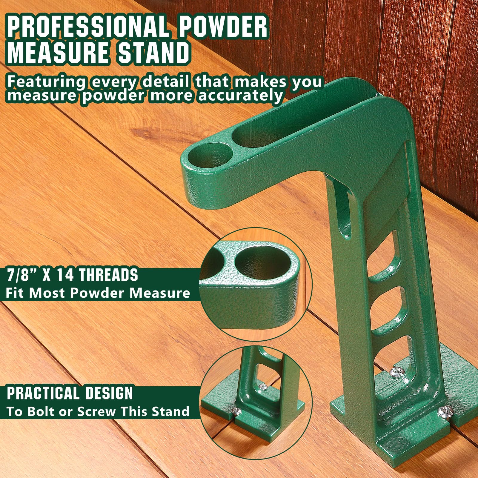 Snapklik.com : Powder Measure Stand, Professional Grade 7/8"-14 Thread ...