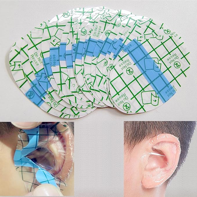Taicols 100 Pcs Shower Ear Stickers, Waterproof Ear Stickers ...