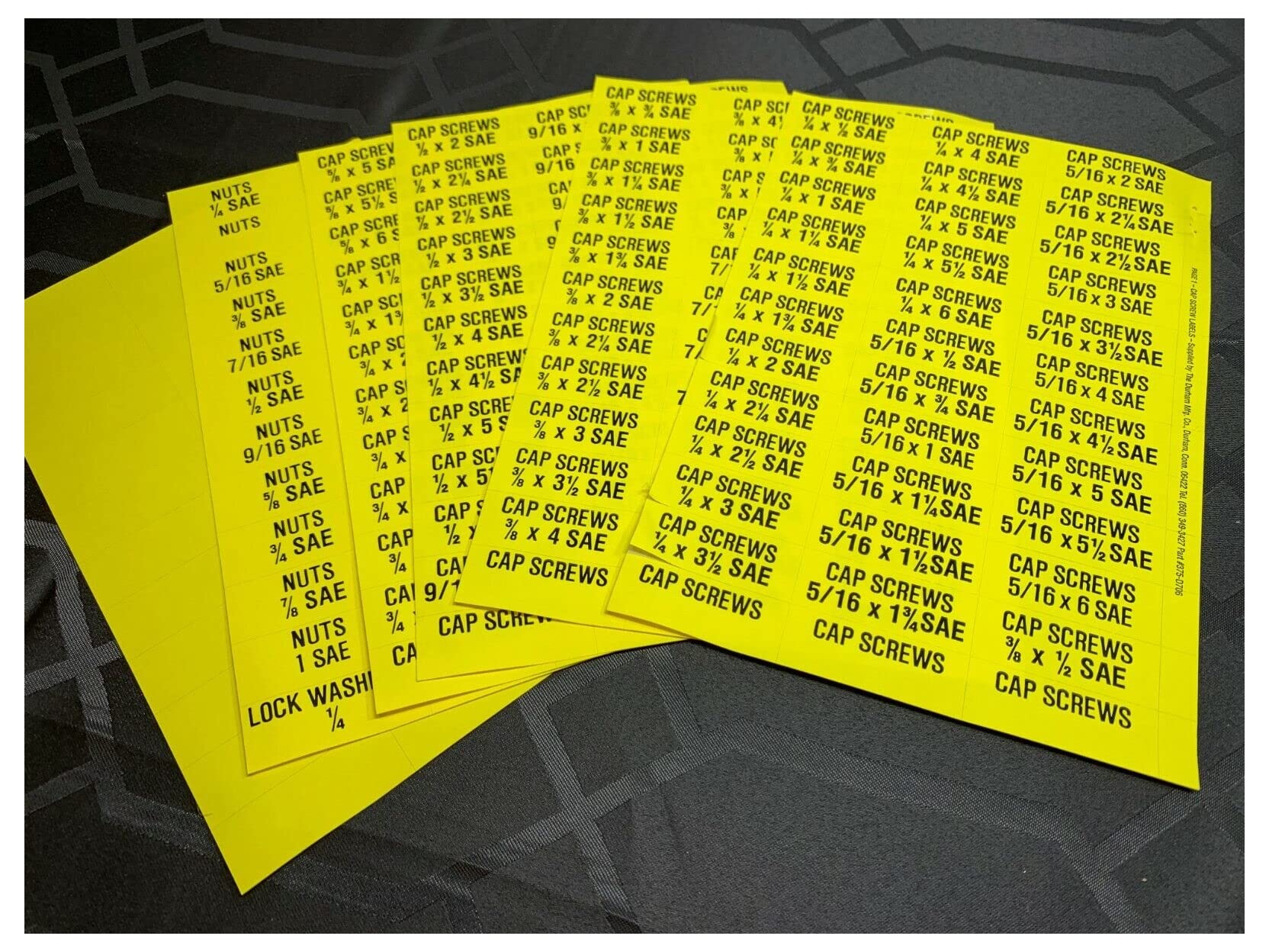 Amazon.com: Adhesive Bin Labels Cap Screw Nut Bolt Washer Assortment ...