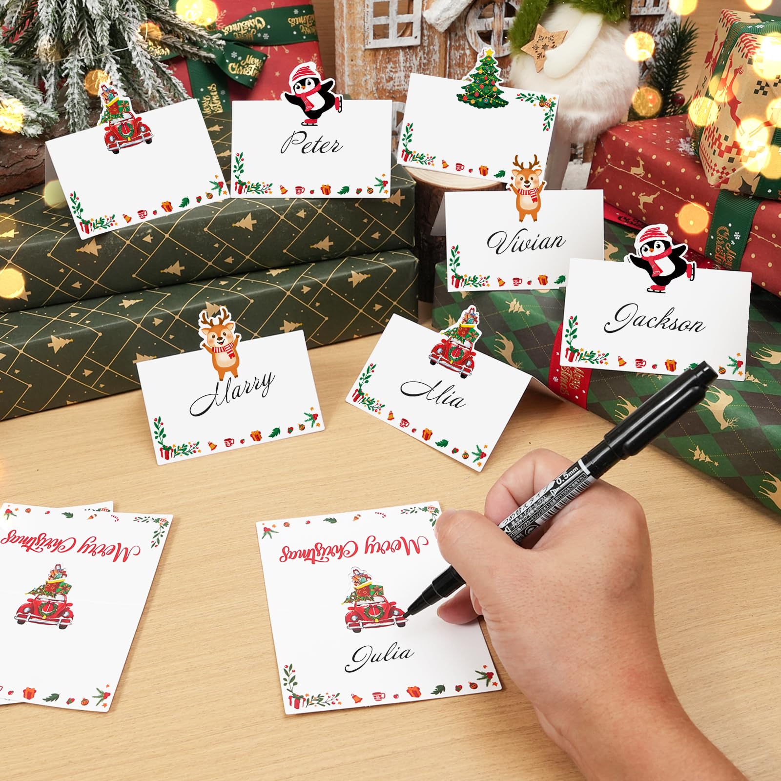 Old Fashioned Christmas Place Cards Christmas Cards With Santa On