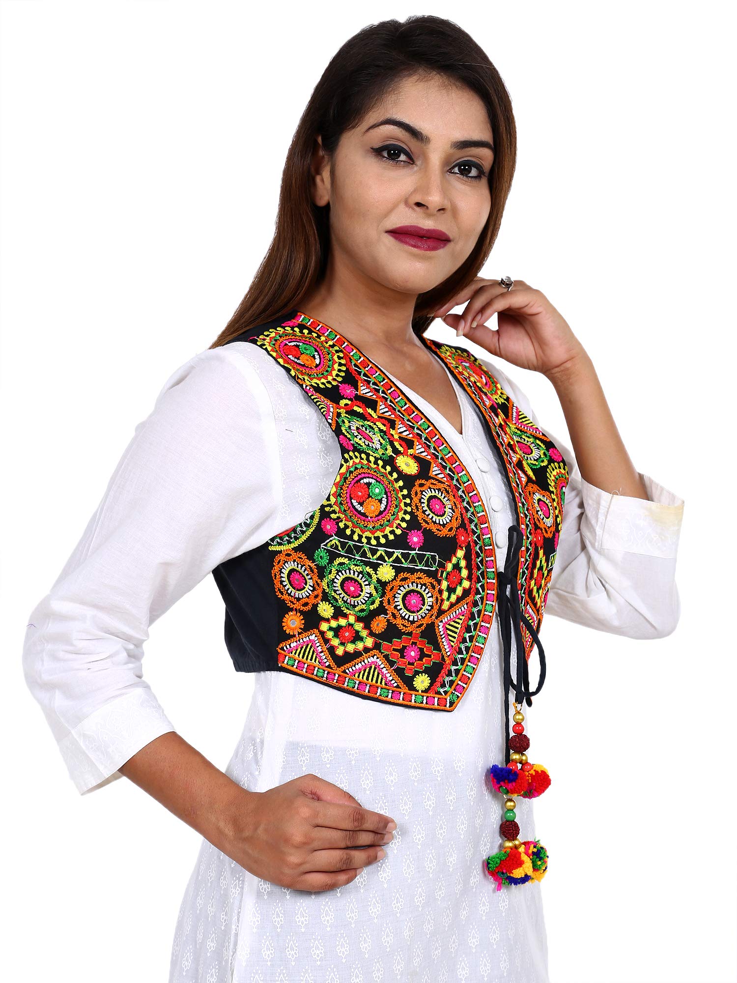 Buy Ethnic Jacket for Women Waist Coat Stylish Cotton Handmade Navratri ...