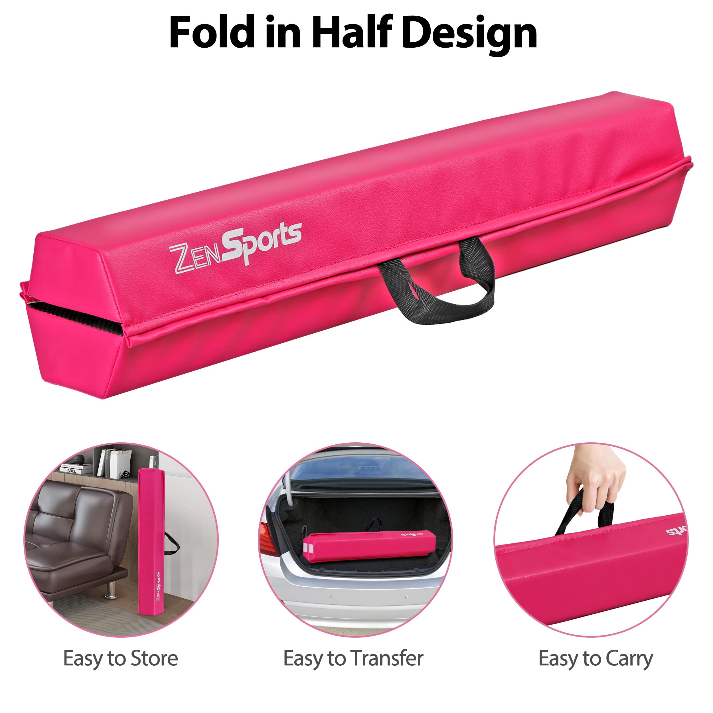 Snapklik.com : ZENY 6ft Folding Gymnastics Balance Beam Foam Floor ...