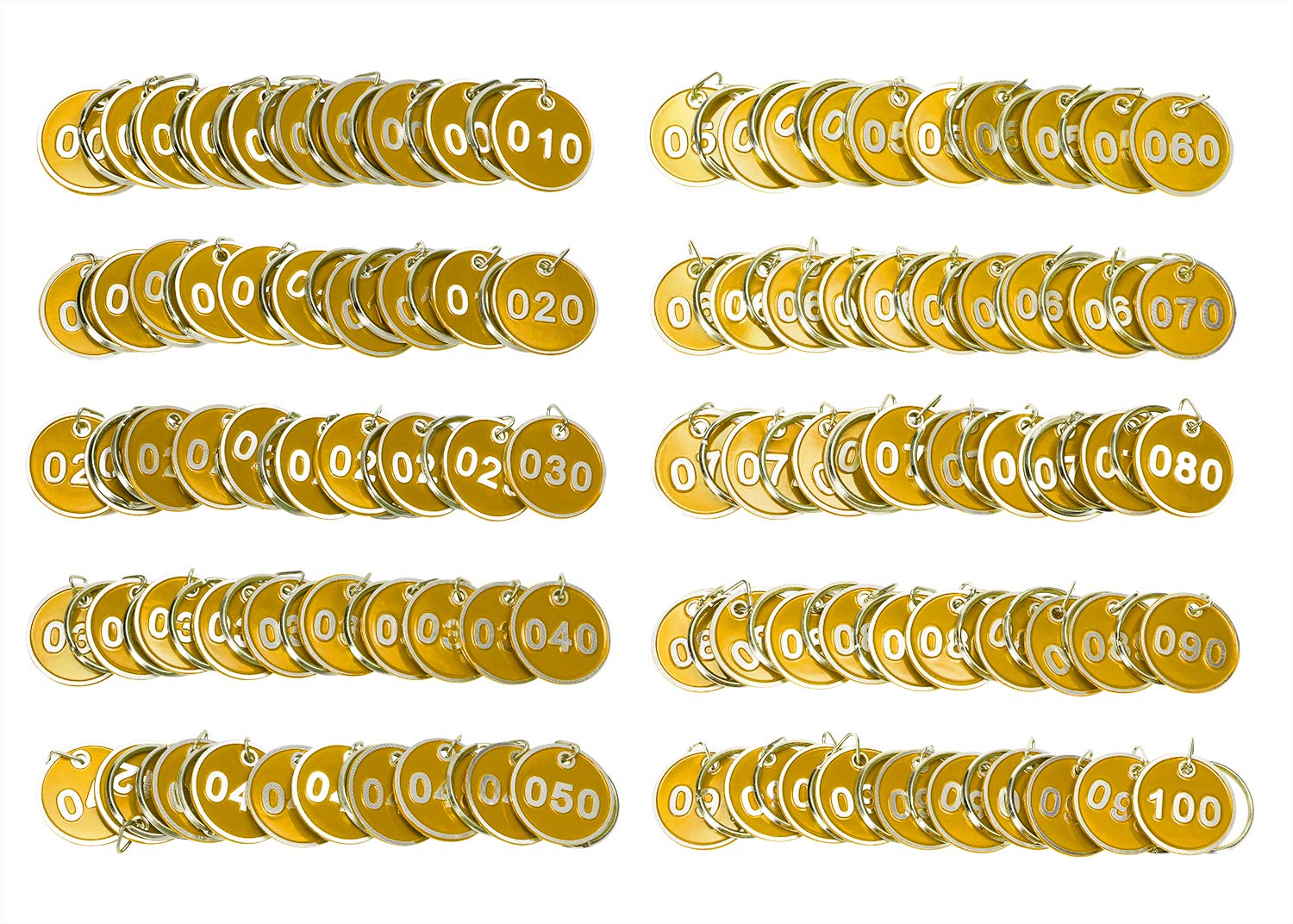 Amazon.com : ONLYKXY 1-100 Number Colorful Tough Aluminum Metal ...