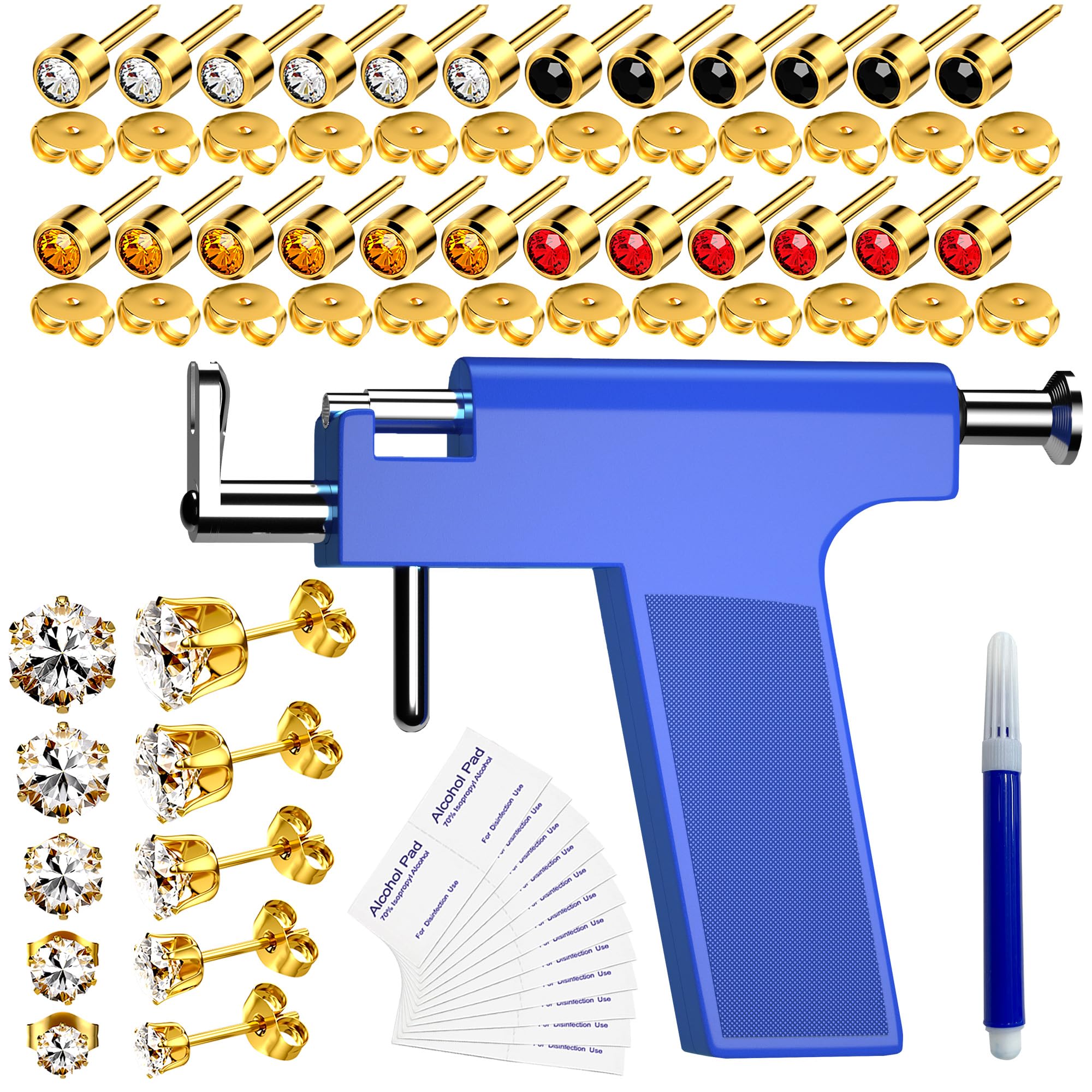 Amazon.com: YINPAD Ear piercing gun, Reusable ear piercing kit, Package ...