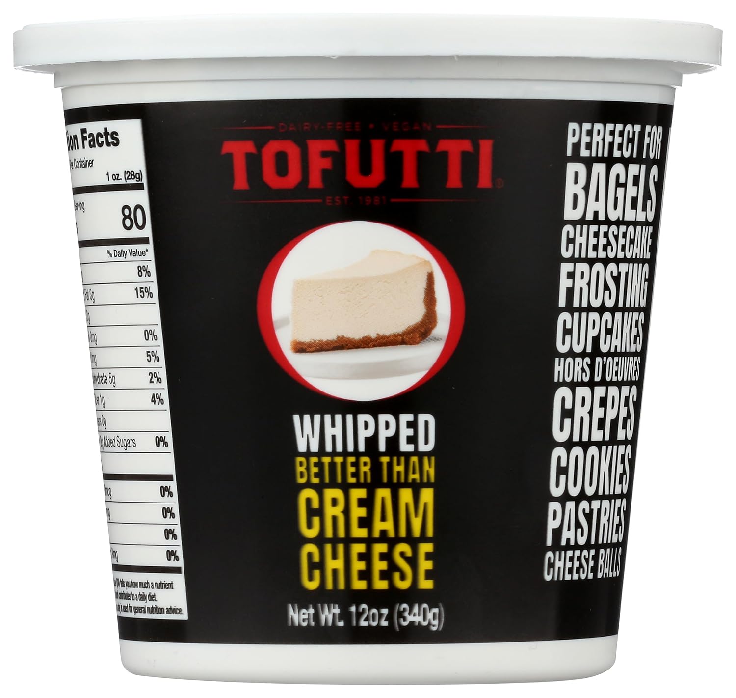 Amazon.com: Tofutti Cream Cheese Whpd Nonhydn, 12 Oz (Pack Of 12)