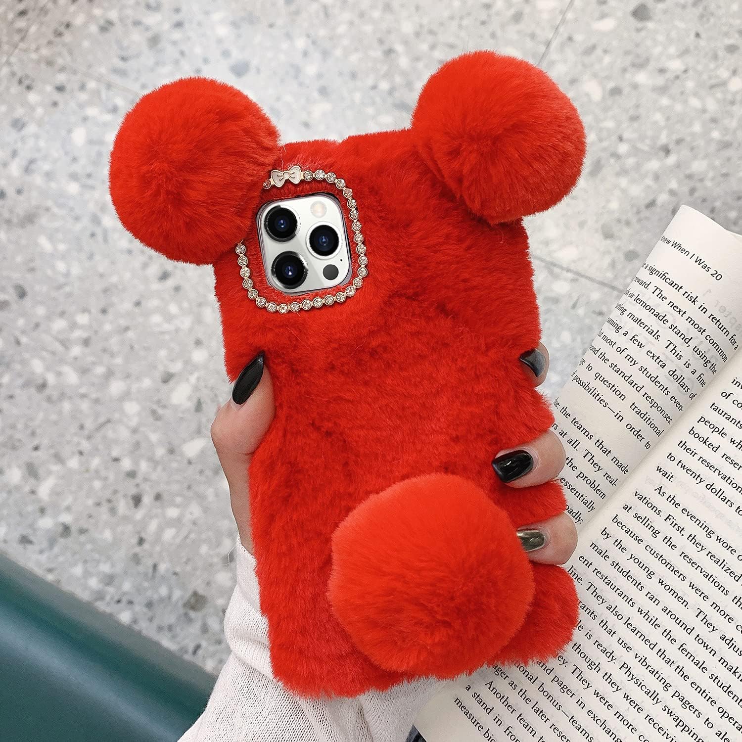 Amazon.com: LUVI Compatible with iPhone 15 Pro Max Case Cute Plush ...