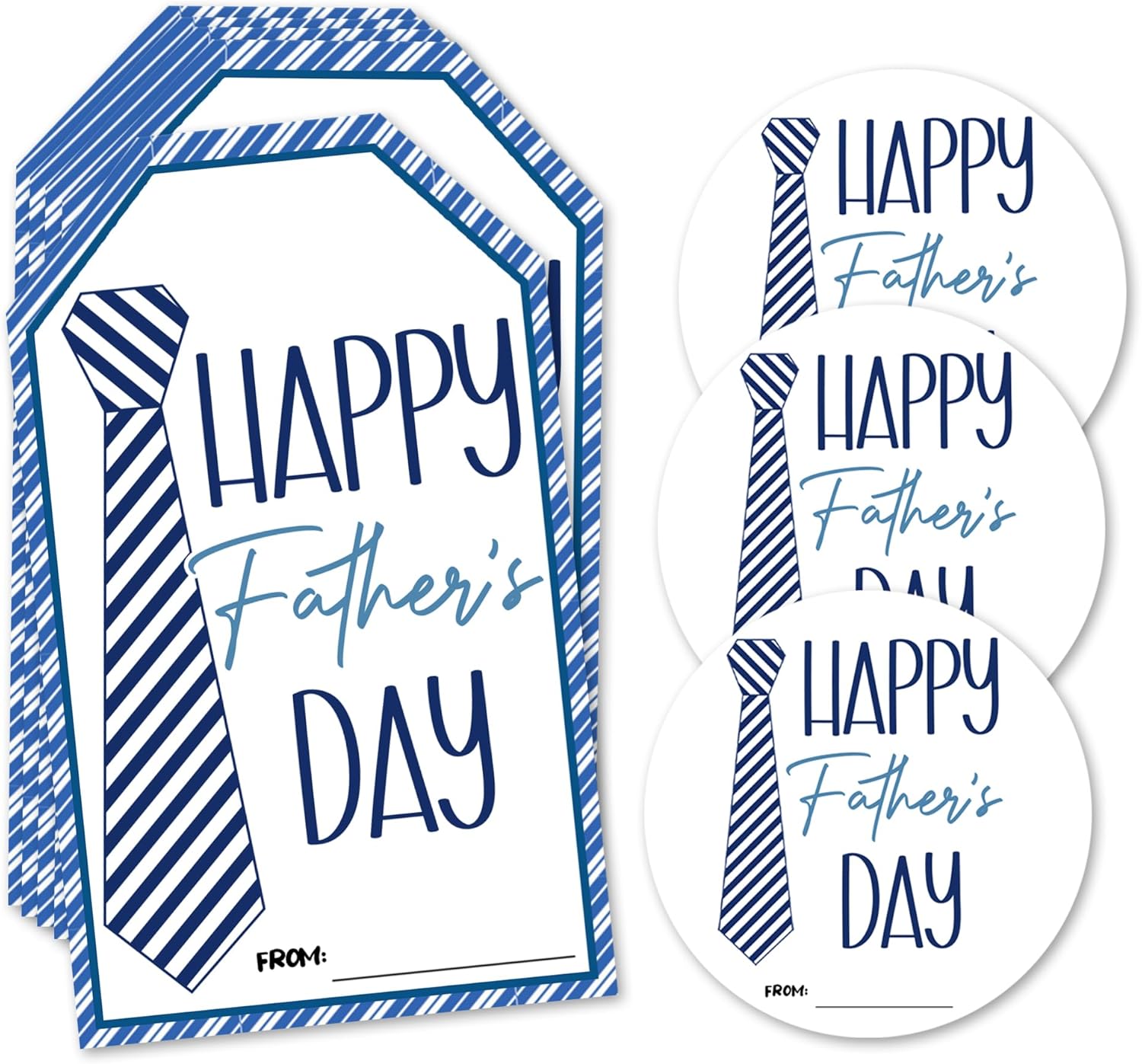 Amazon.com : Happy Father's Day Stickers Labels,20Pcs Rectangular Tags ...