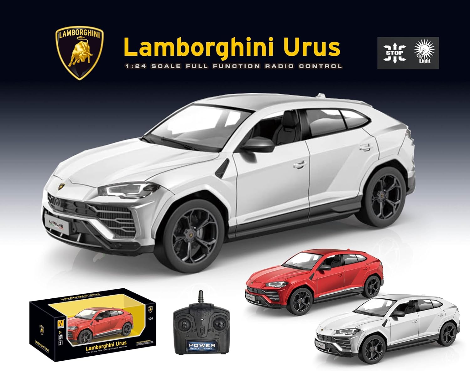 Amazon.com: 100 CLASSIC Licensed Remote Control Car Lamborghini Urus ...