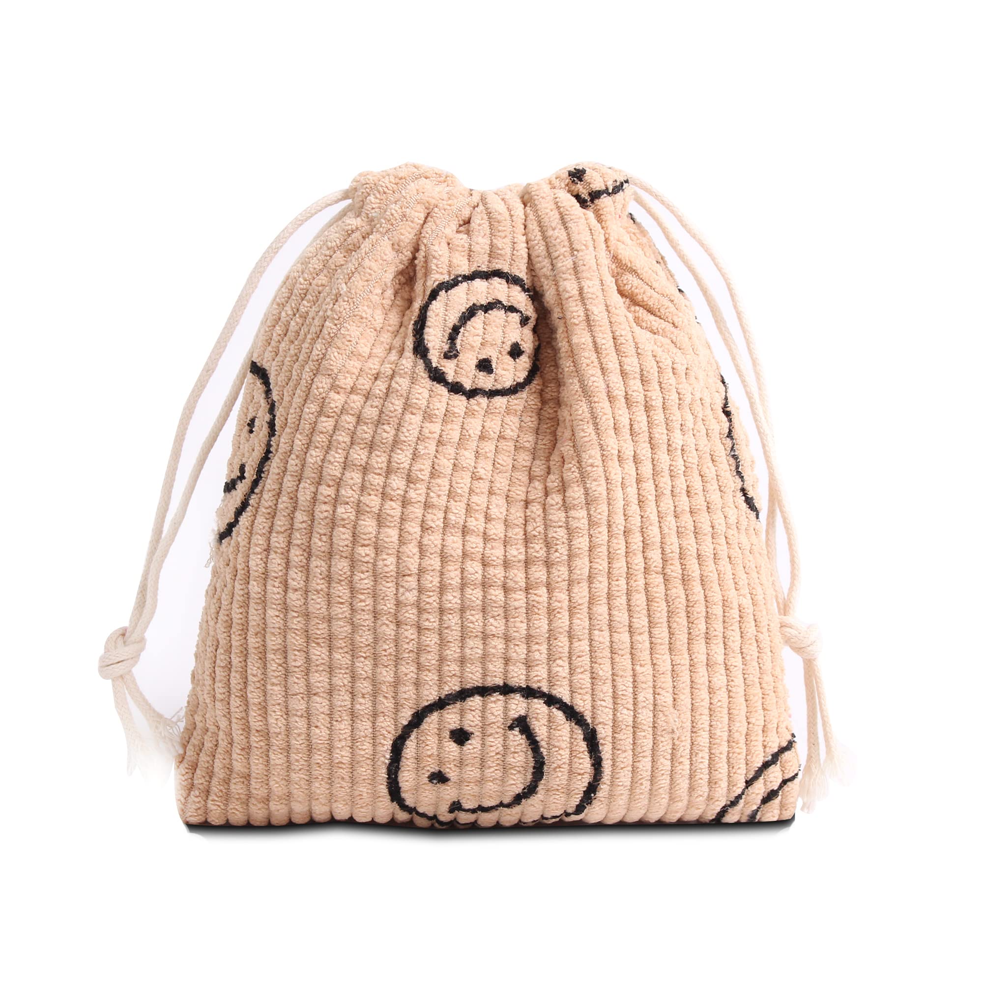 Amazon.com: Cute Corduroy Smile Change Coin Purse Small Zipper Pouch ...