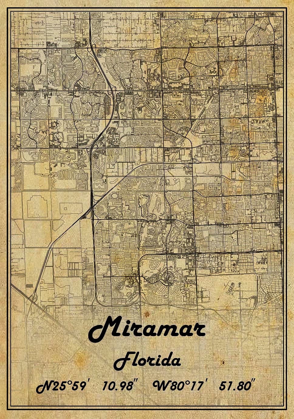 Map Of Miramar Florida