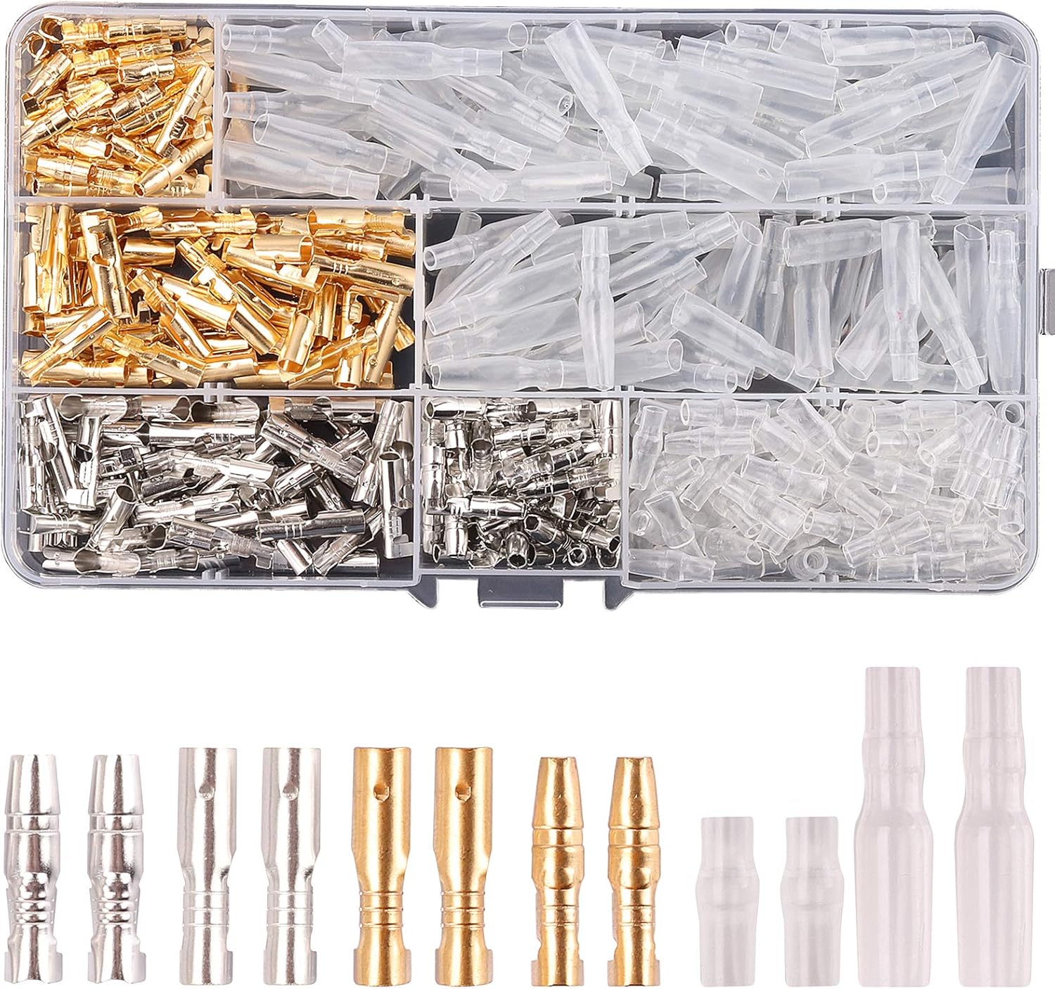 Amazon.com: Rantecks 480PCS 3.9mm Bullet Connectors Kit Brass Bullet ...