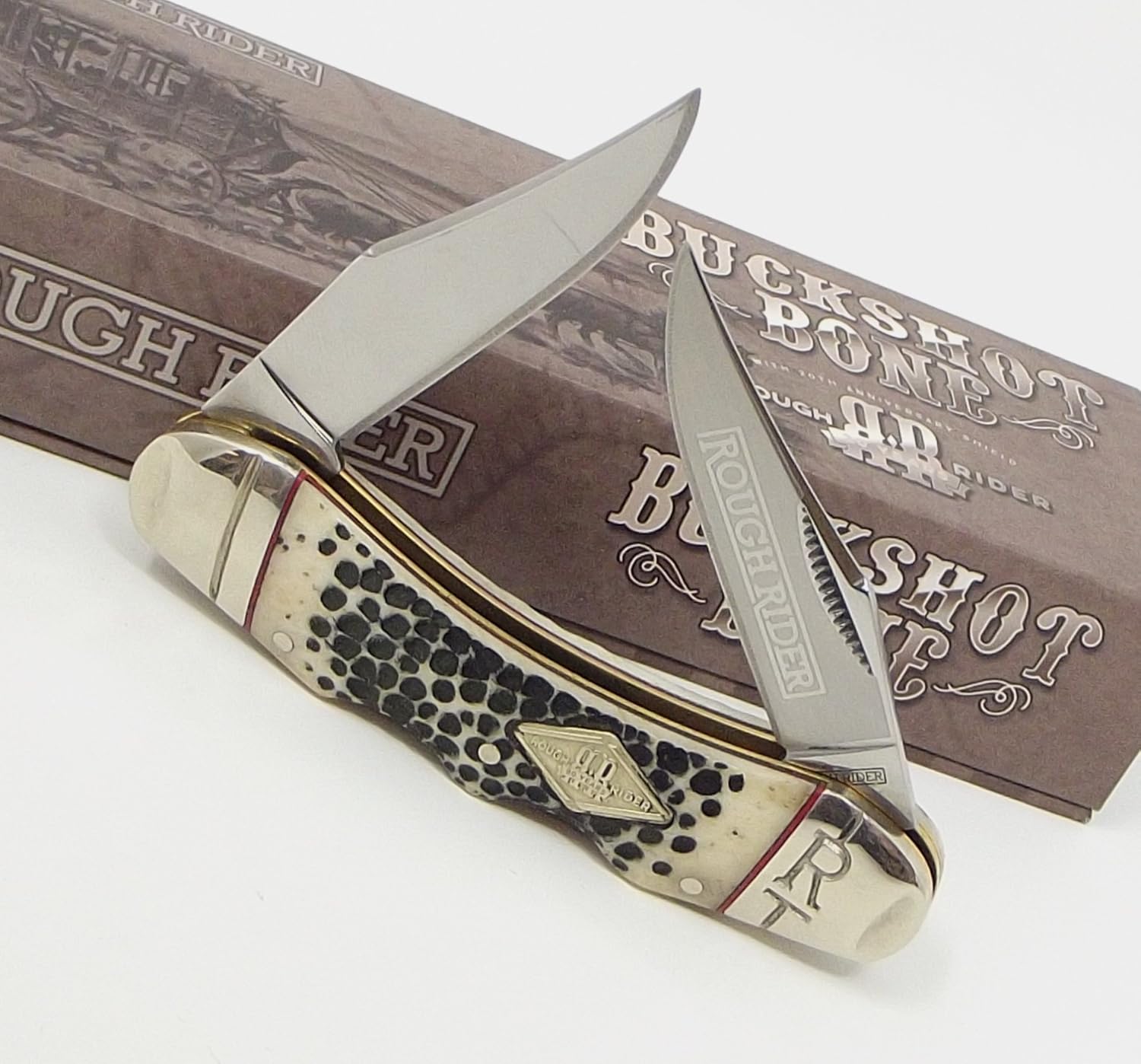 Amazon.com: Double Lockback Two Dual Clip Blades Pocket Knife Shotgun ...