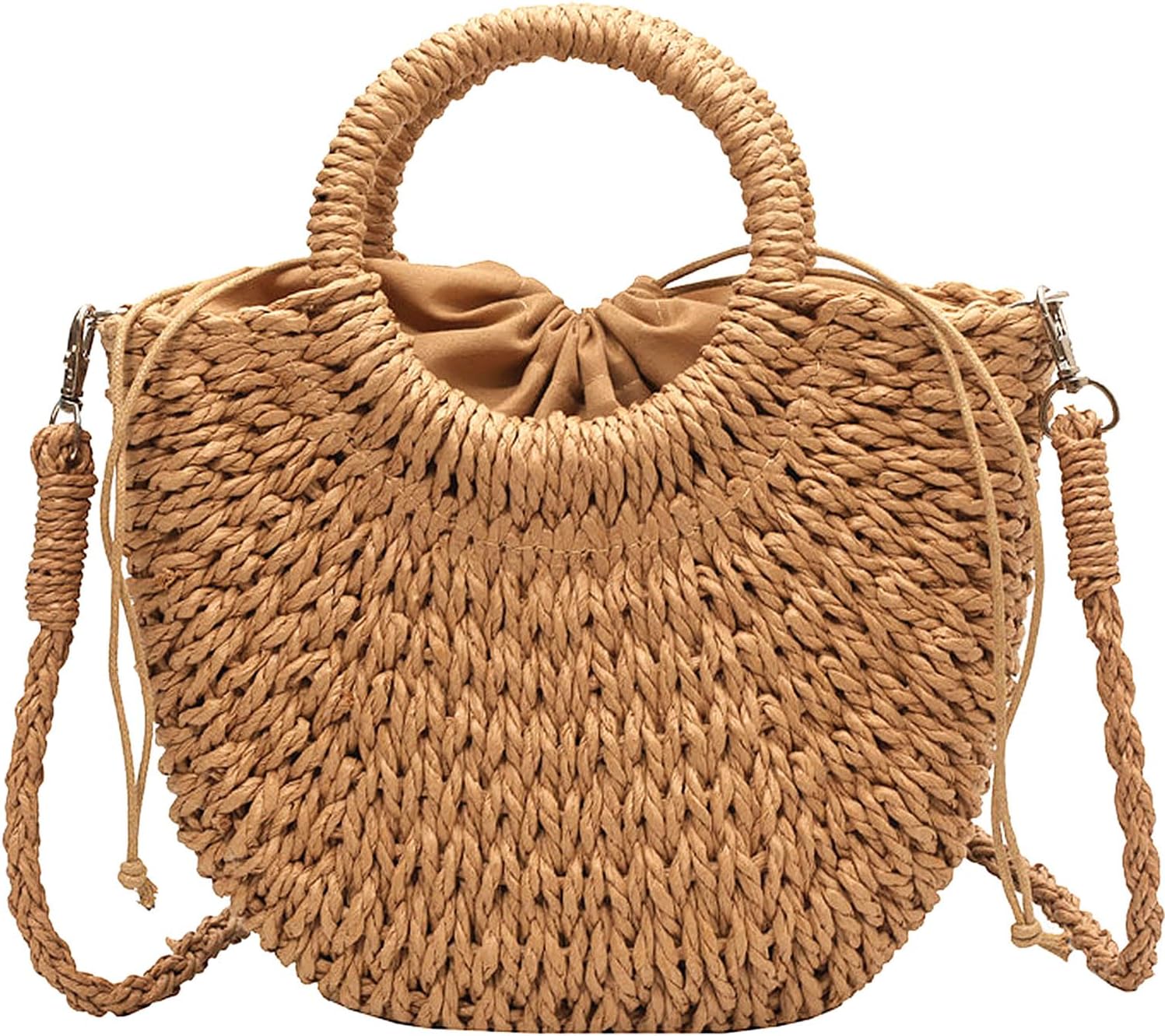 LATRAT Sac à Main en Paille d'Été pour Femme - Tissé à la Main avec ...