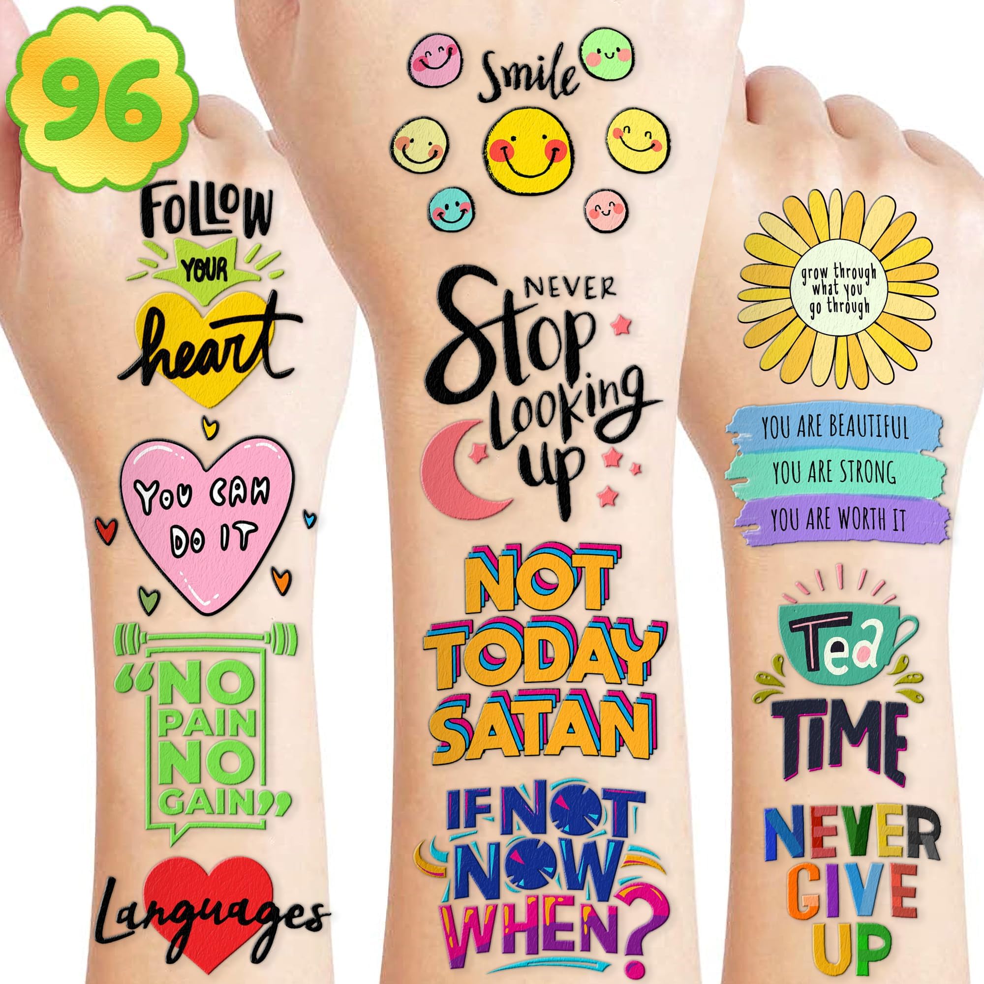 Amazon.com : CupaPlay 200PCS+ Running Party Favors Tattoos Temporary ...