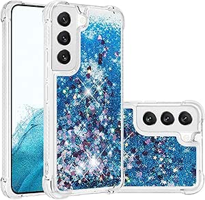 Amazon.com: QIVSTAR Compatible with Galaxy S23+ Plus Case, Glitter Case Bling Sparkle Liquid for ...