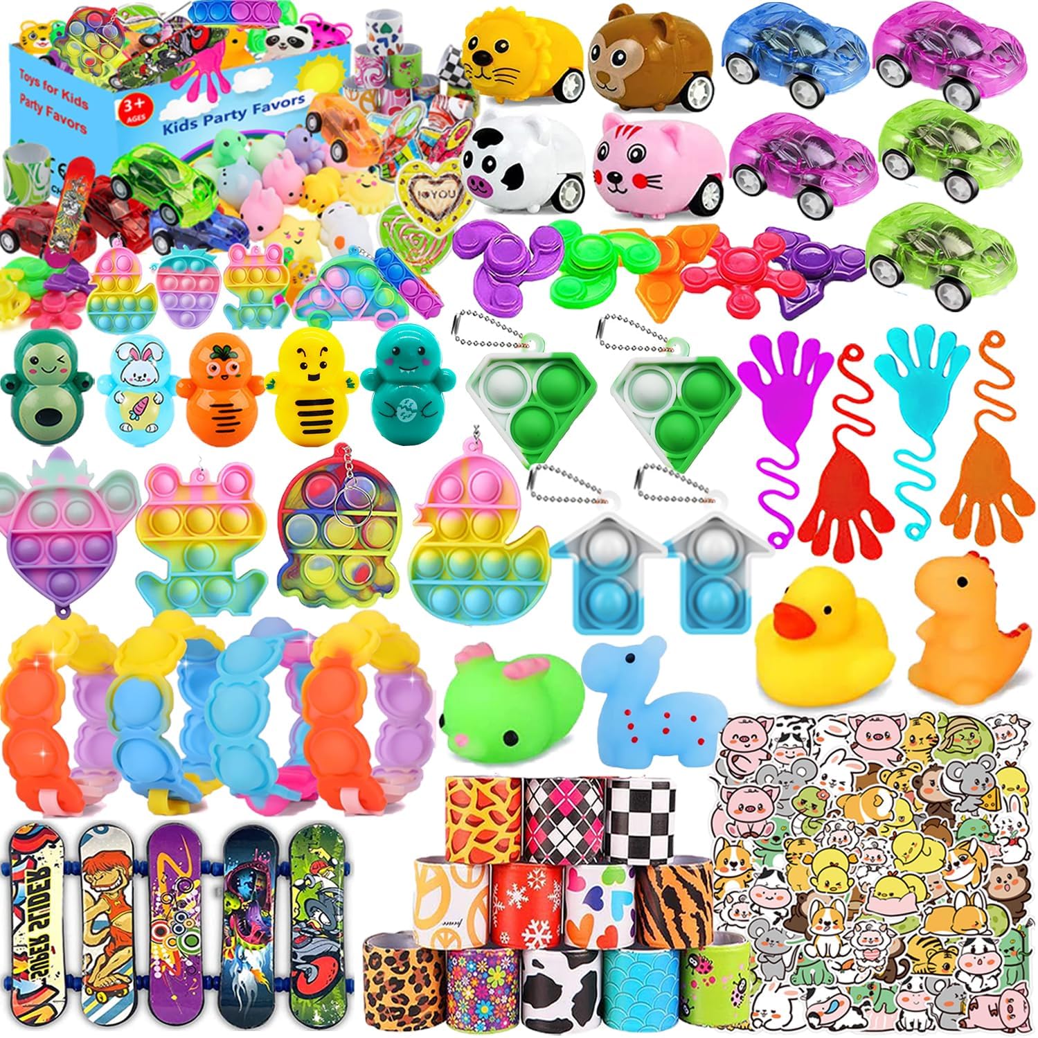 Amazon.com: Mivanlin 118 Pcs Party Favors for Kids 4-8-12, Pop Fidget Toys, Treasure Box Toys ...