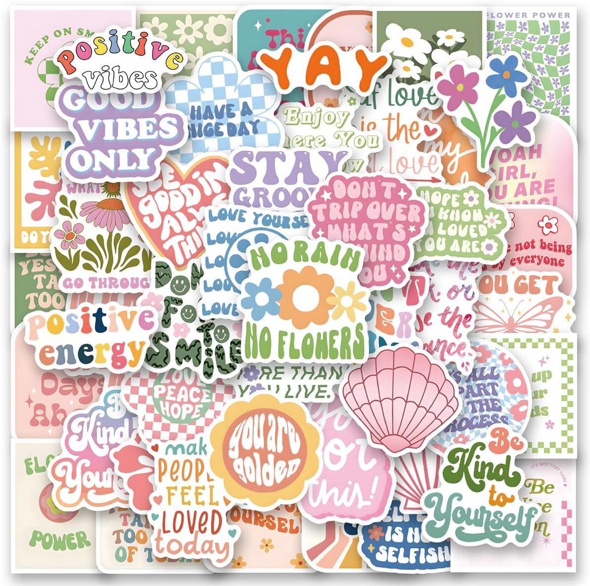 Amazon.com: 100pcs Cute Preppy Stickers Pack for Girls Women Kids Vinyl ...