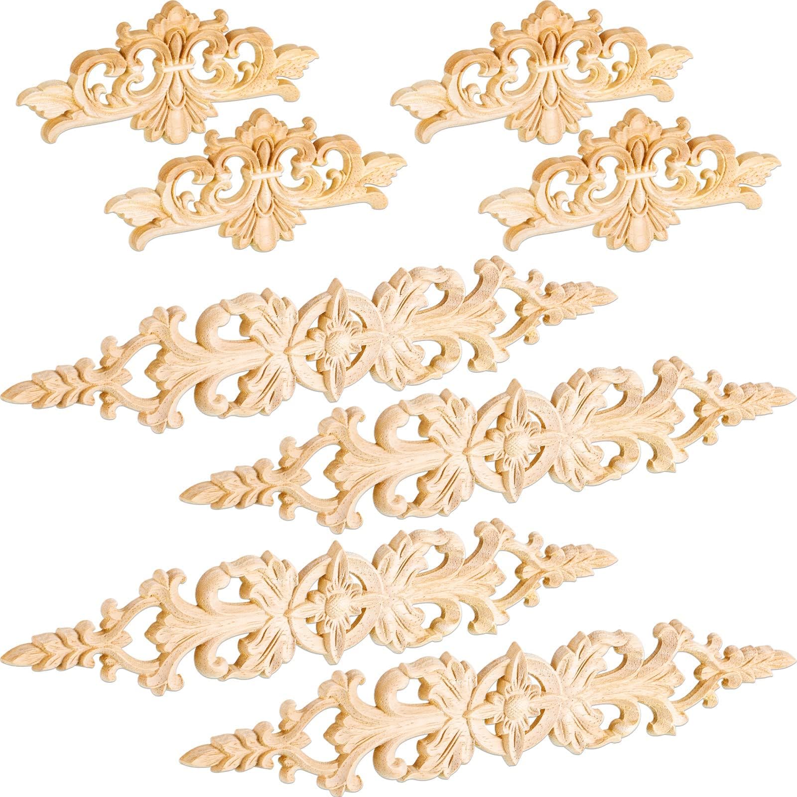 Amazon.com: 20 Pcs Wood Appliques Decorative Wood Applique for ...