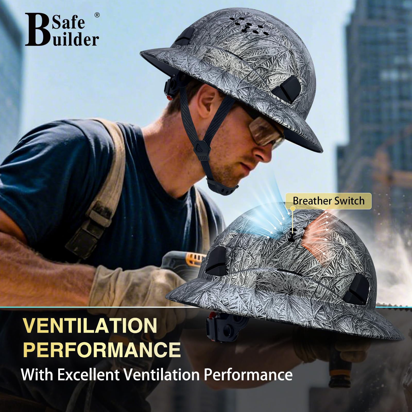 Snapklik.com : SAFEBUILDER Full Brim Hard Hats Construction Hardhats ...