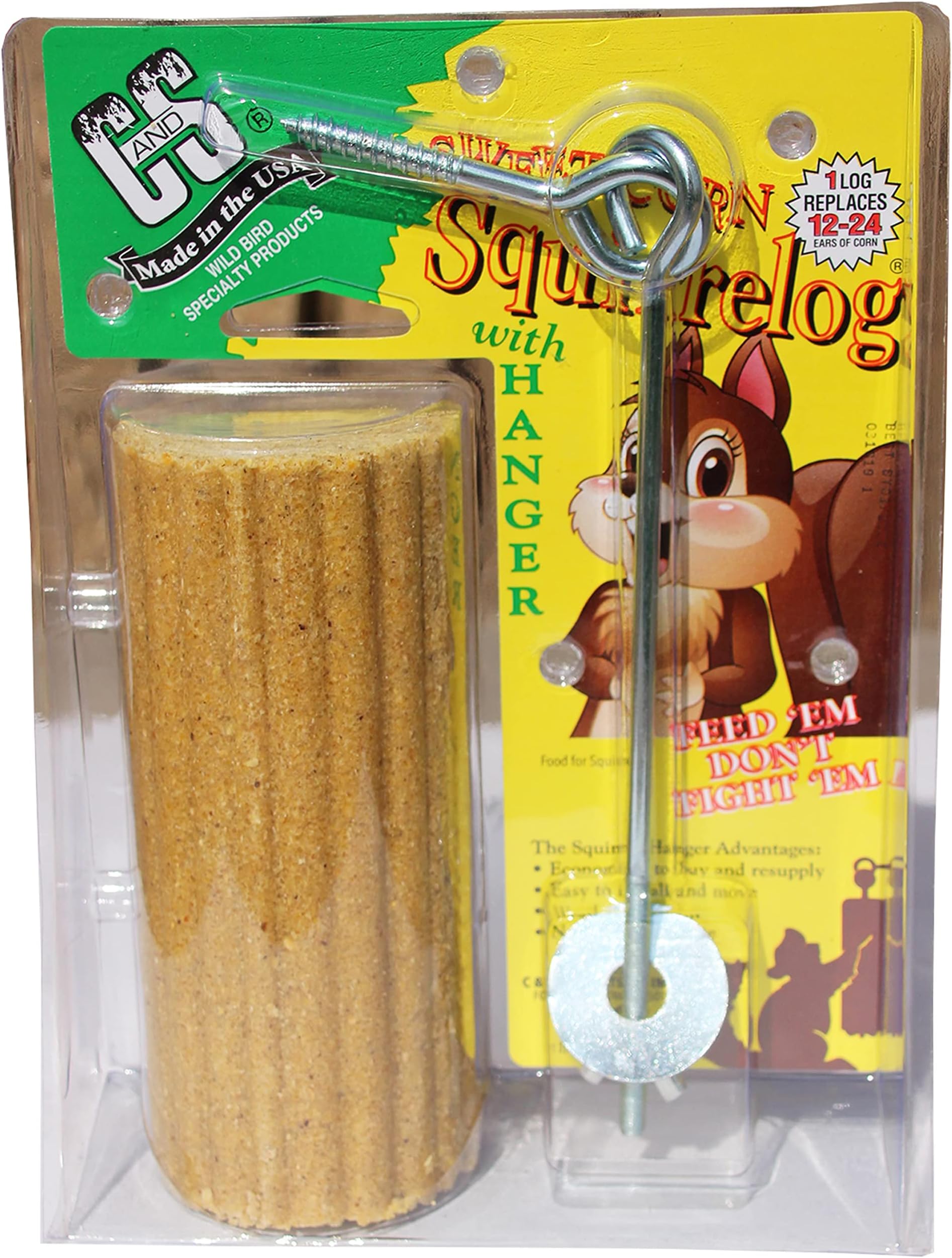 Amazon.com : C&S Sweet Corn Squirrelog With Hanger Starter Kit : Dry ...