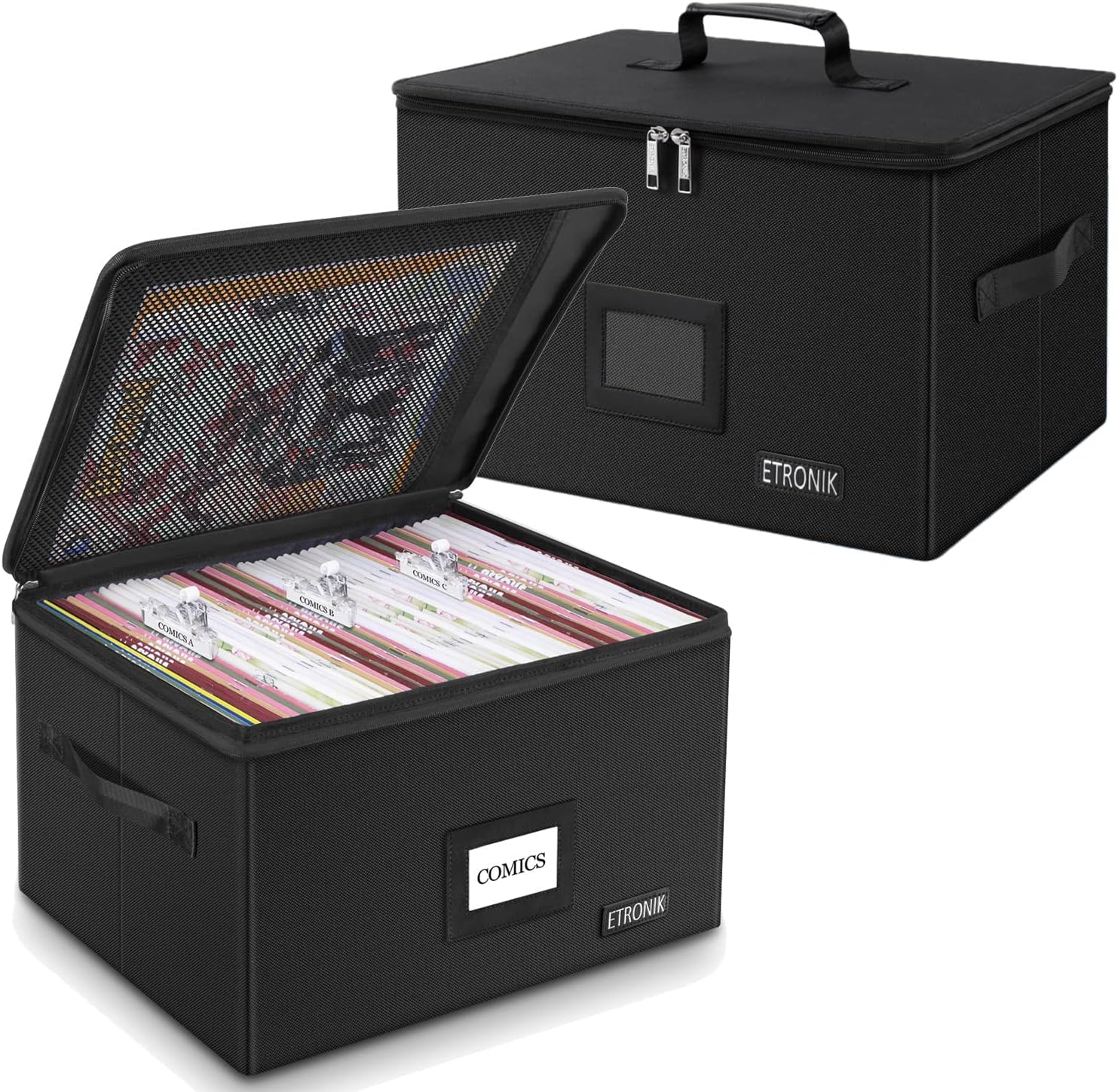 Amazon.com : ETRONIK 2 Pack Comic Book Storage, Comic Book Boxes with ...