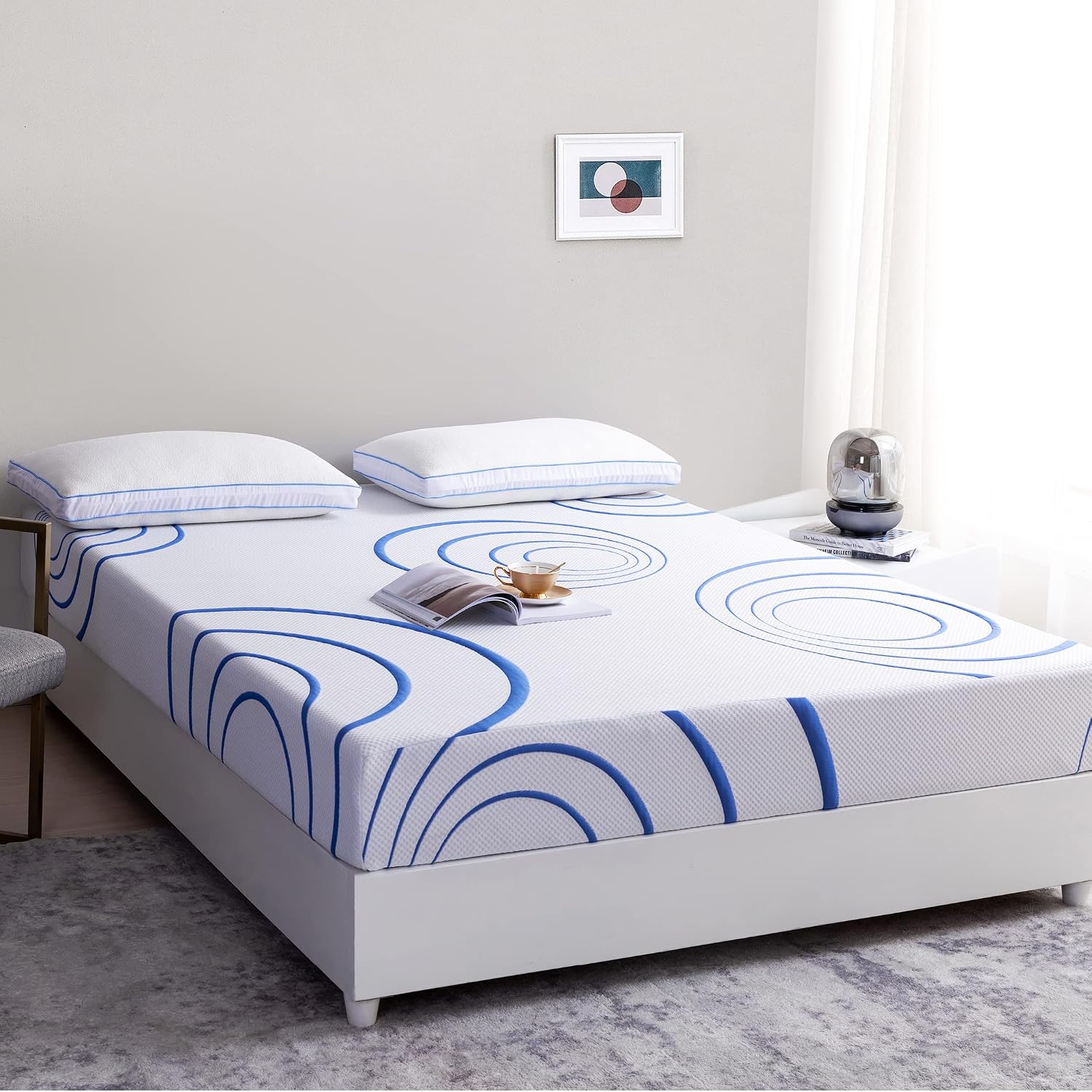Amazon.com: Coolsence 8 Inch Twin Cool Gel Mattress/Bamboo Charcoal ...