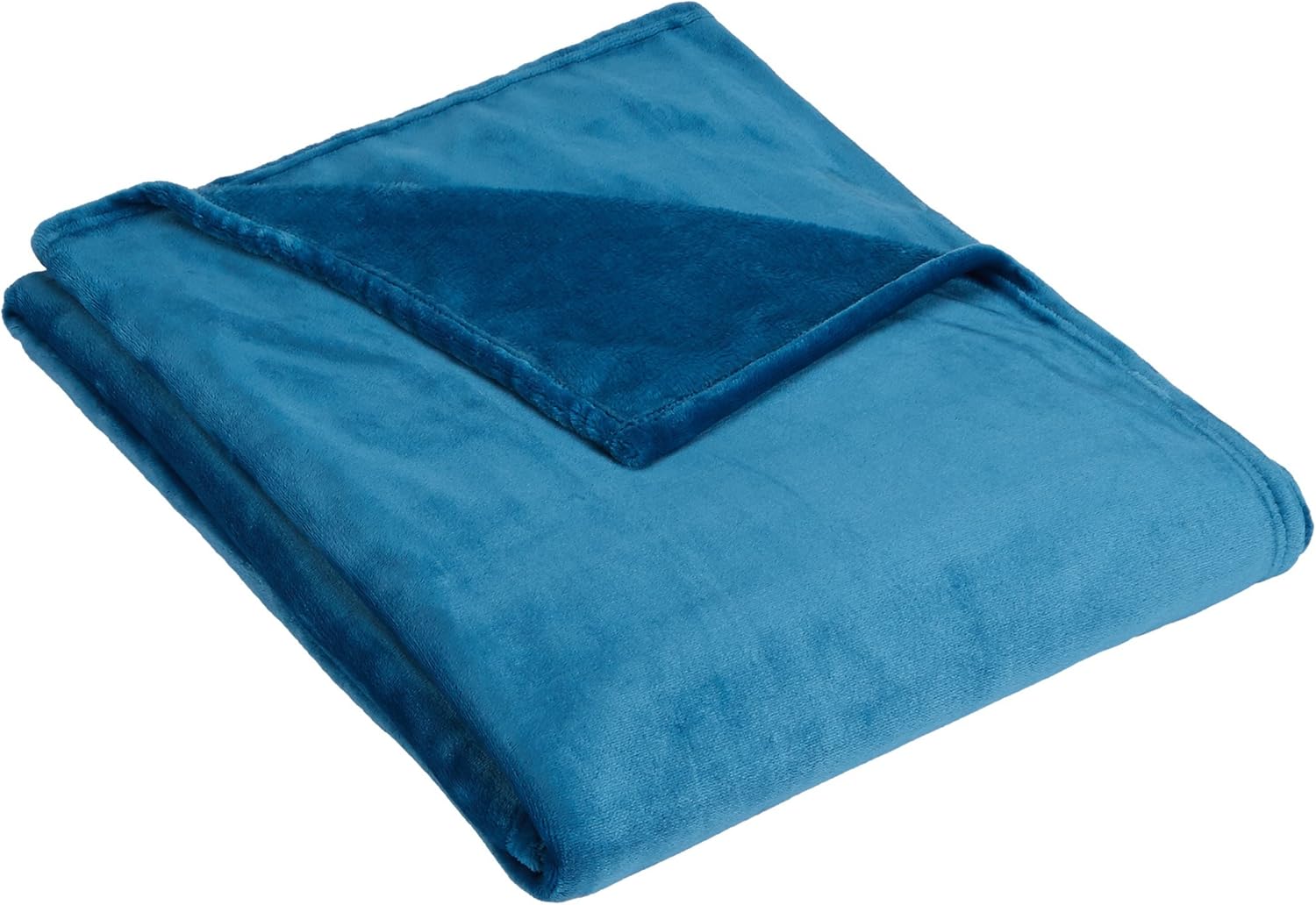 Amazon.com: Amazon Brand - Pinzon Velvet Plush Blanket, Twin, Teal ...