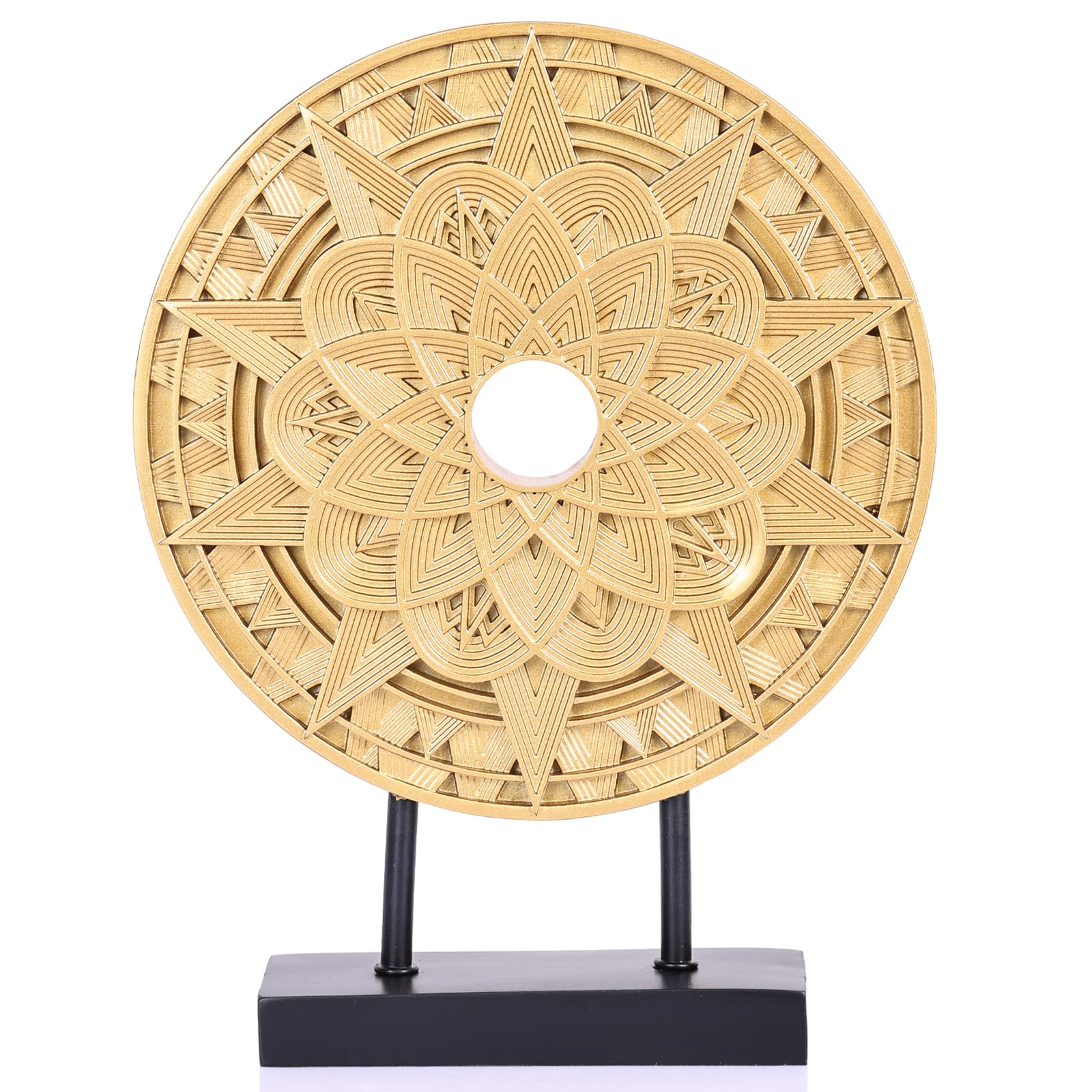 Amazon.com: DOVDOV Gold Home Decor, Unique Round Sculpture for Room ...