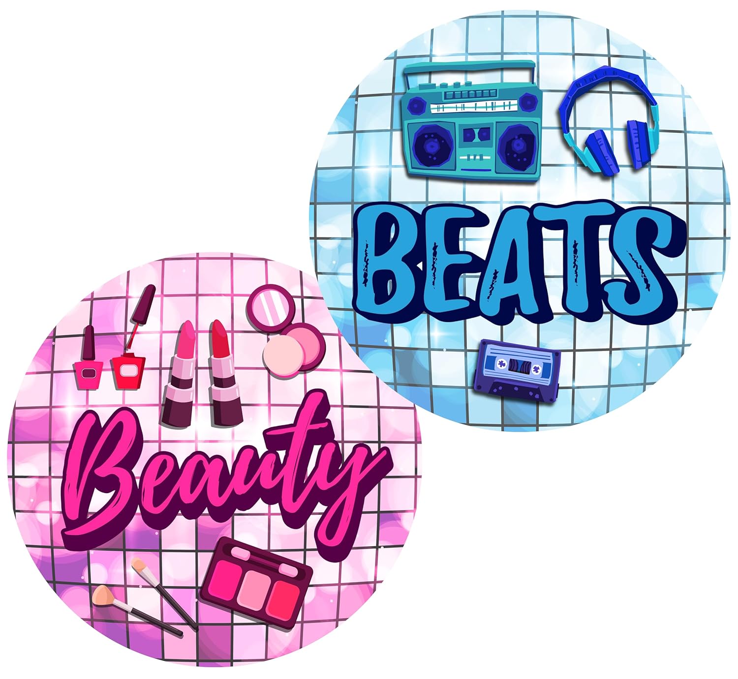 Amazon.com: Beauty or Beats Gender Reveal Decorations Stickers Party ...
