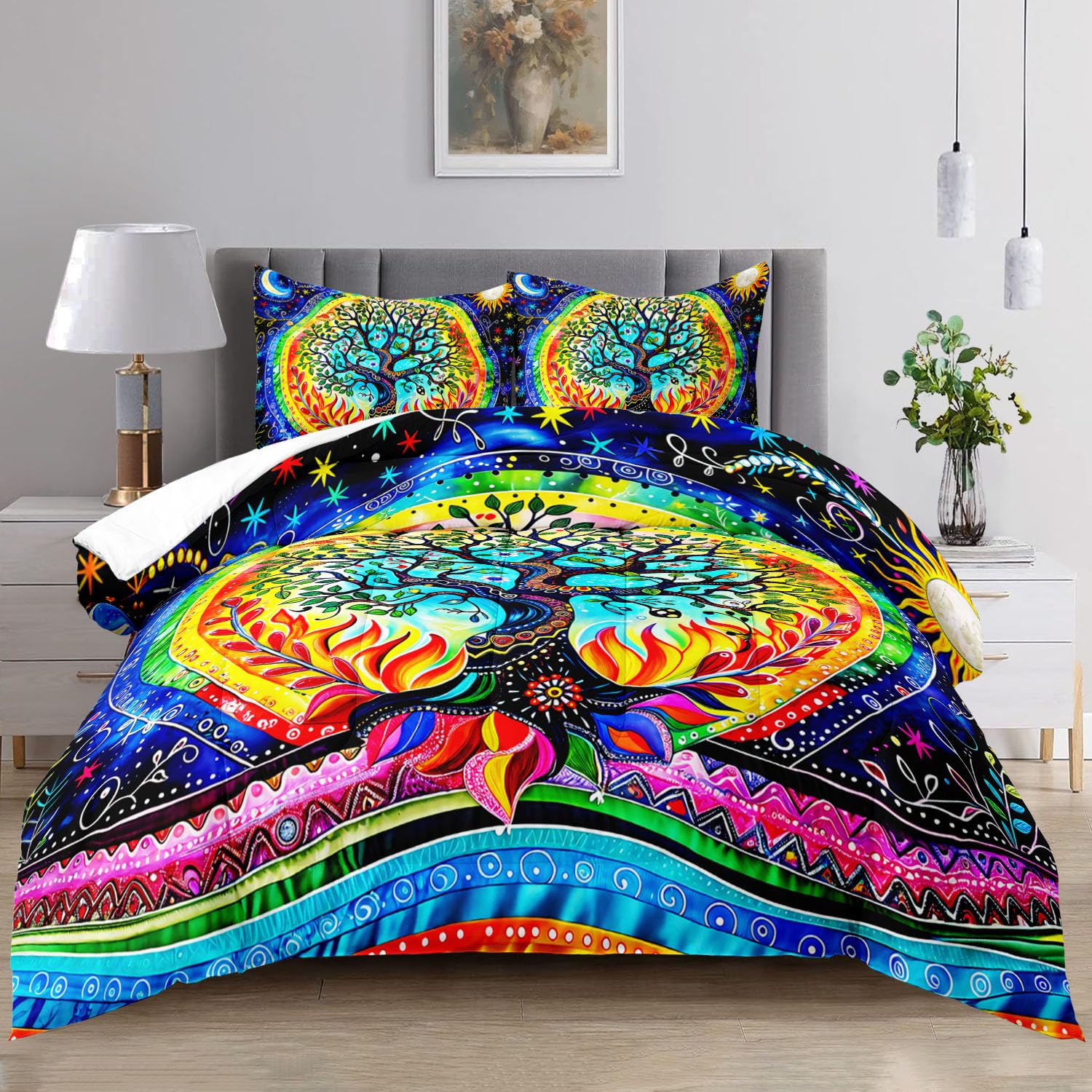 Amazon.com: Raphus cucullatus Tree of Life Comforter - Queen Size ...