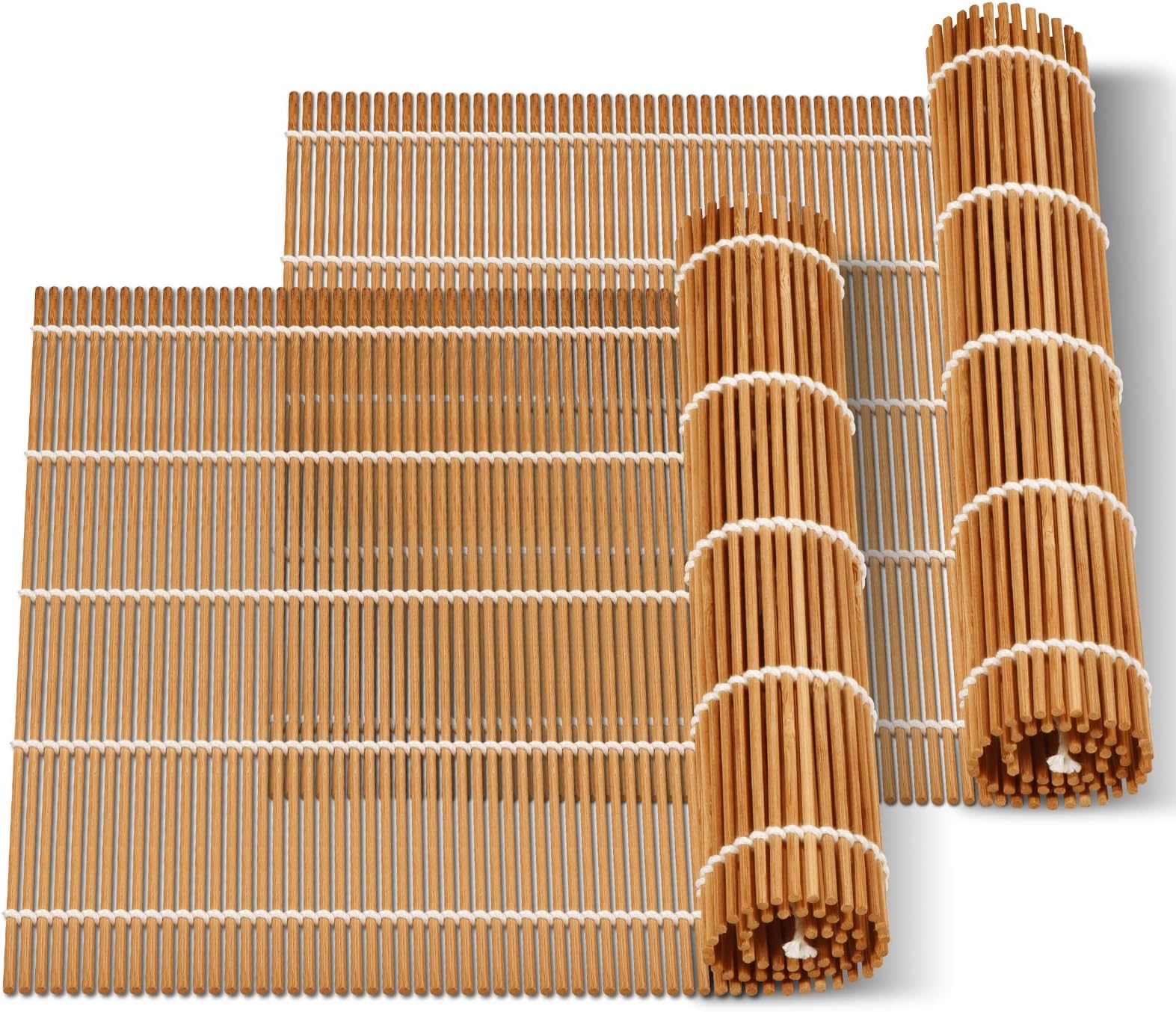 Amazon.com: JapanBargain 3987, Set of 6 Bamboo Sushi Rolling Mats Sushi ...