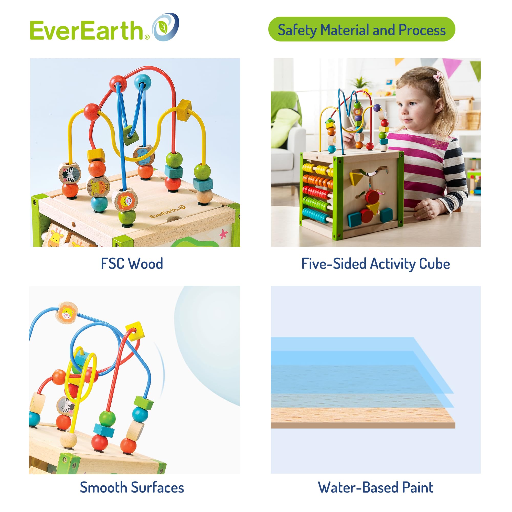Everearth Activity Cube Preschool Popular Play Lab 7